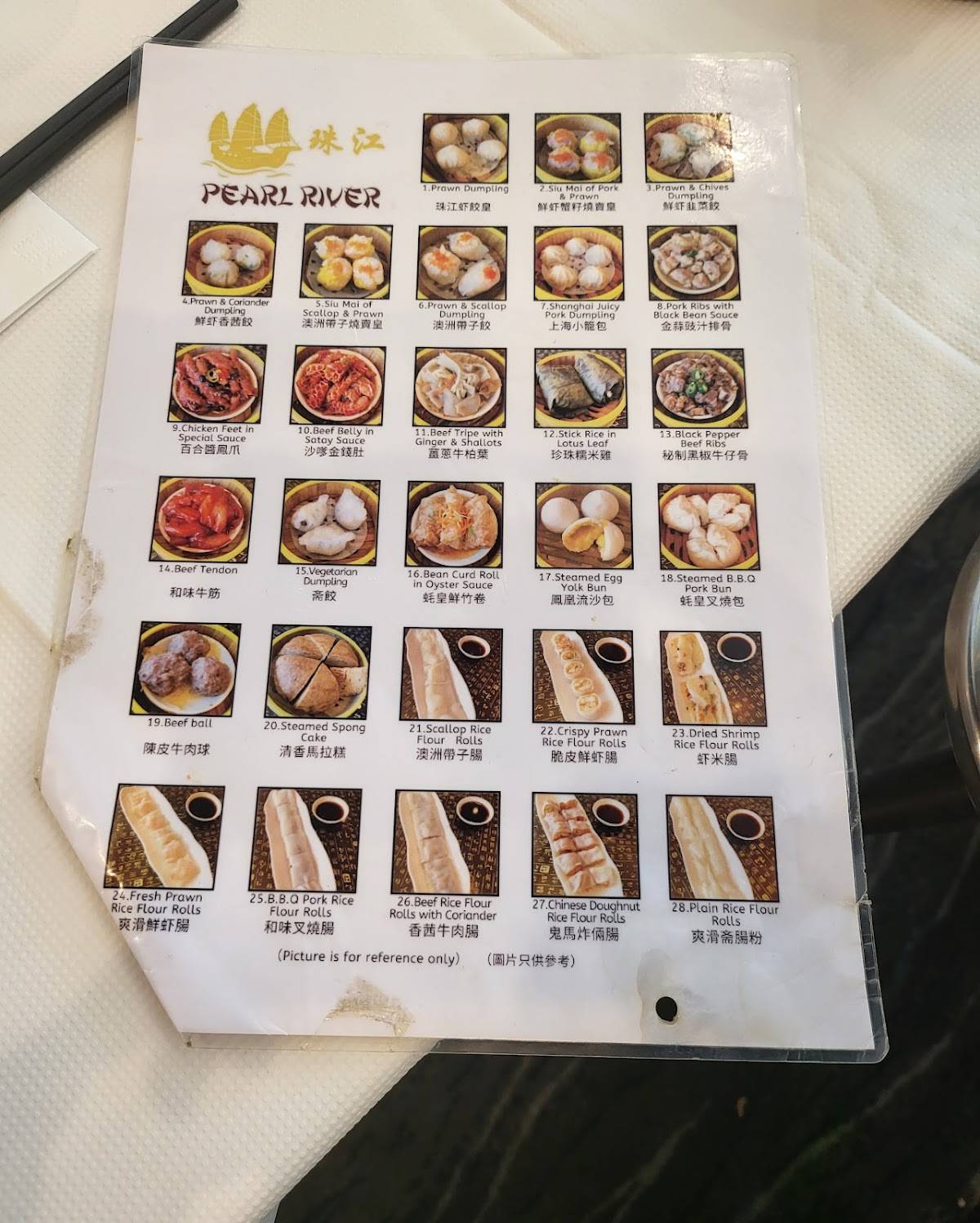 Menu at Pearl River Restaurant, Morley