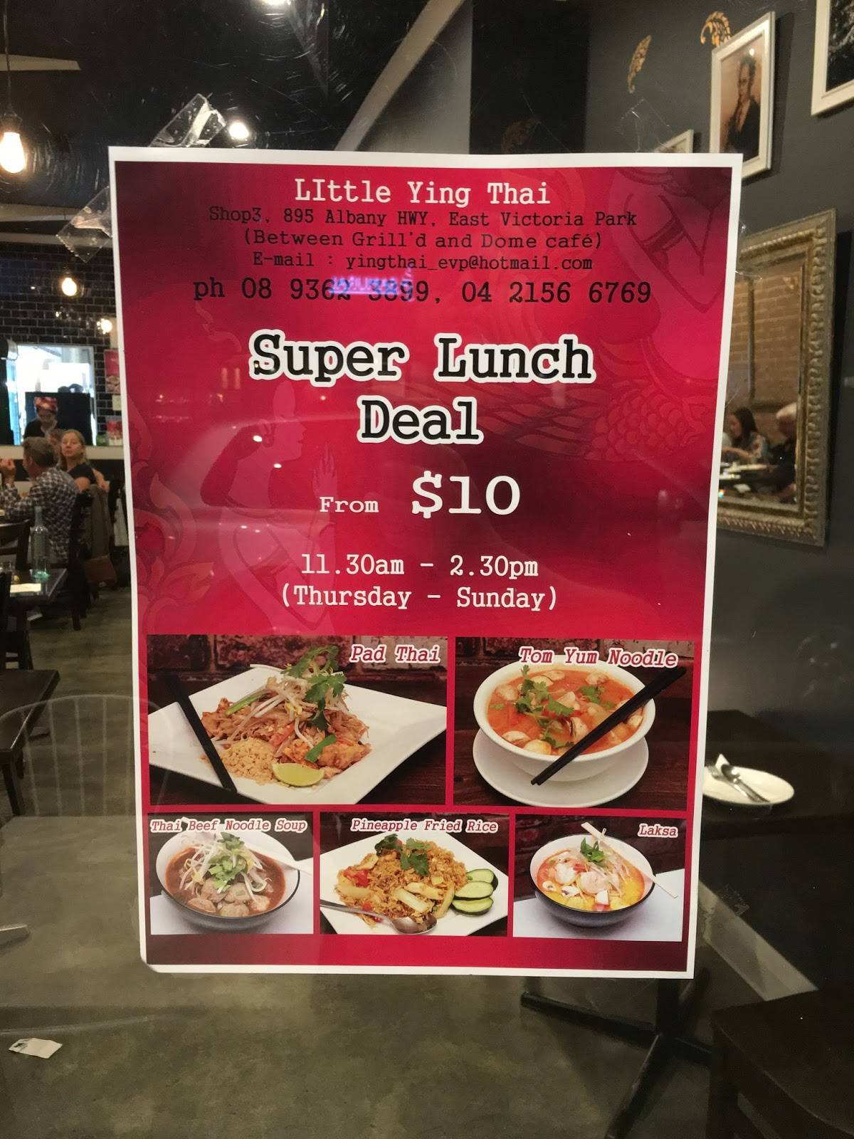 Menu at Little Ying Thai restaurant, East Victoria Park, Unit 3/895 ...
