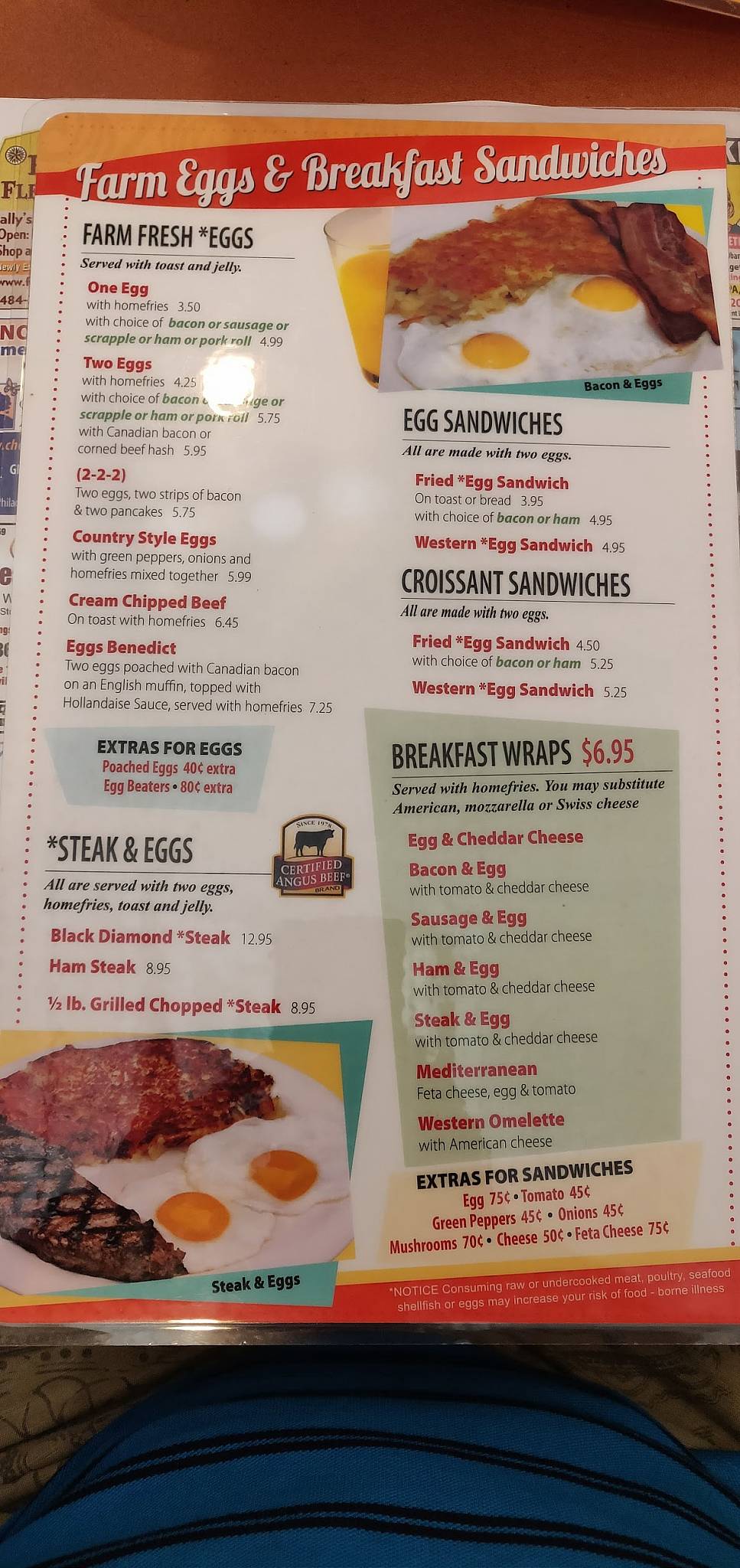 Menu at The New Pied Piper Diner restaurant, Barto