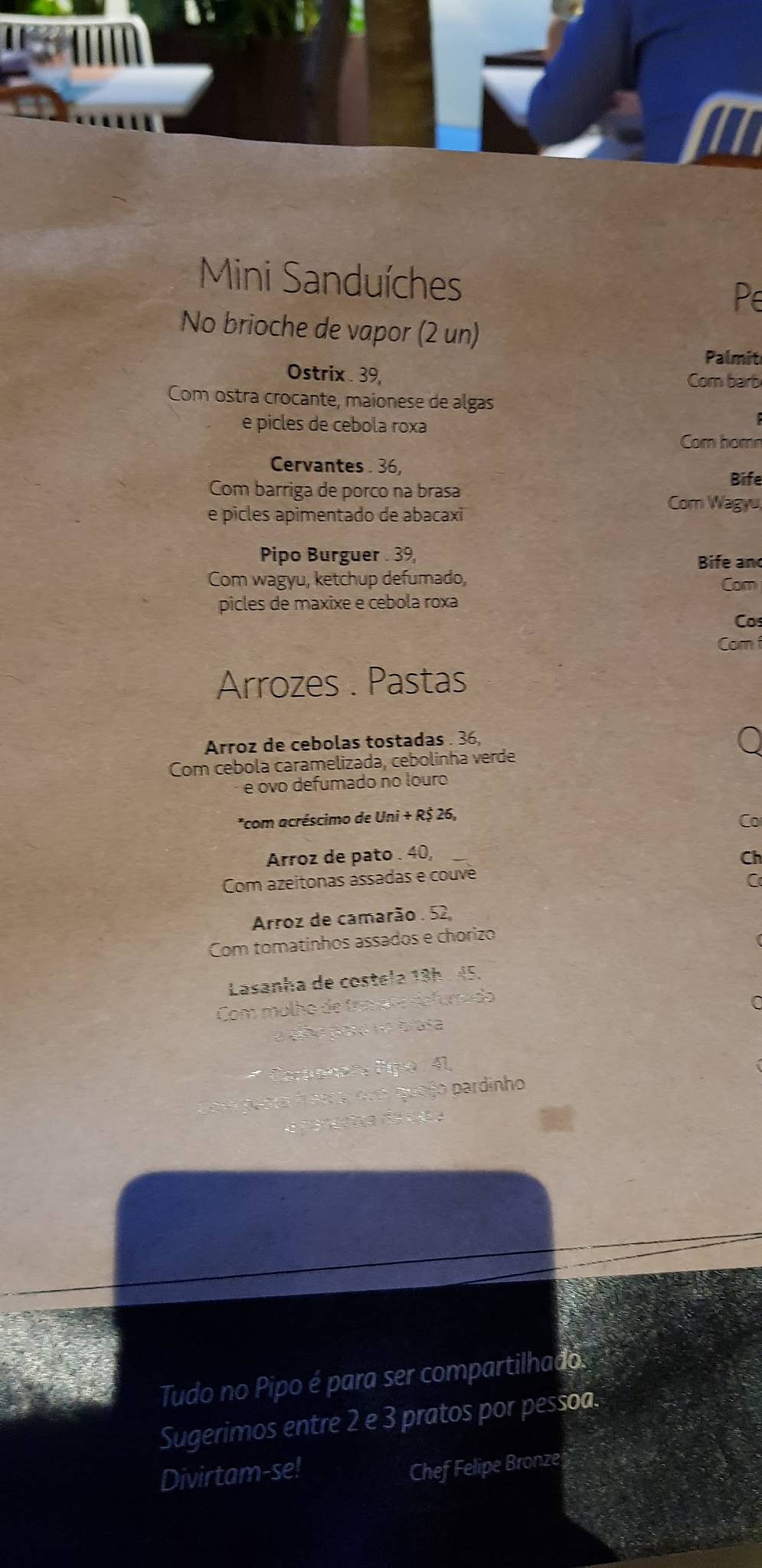 Menu em Pipo Restaurante, São Paulo, Av. Europa