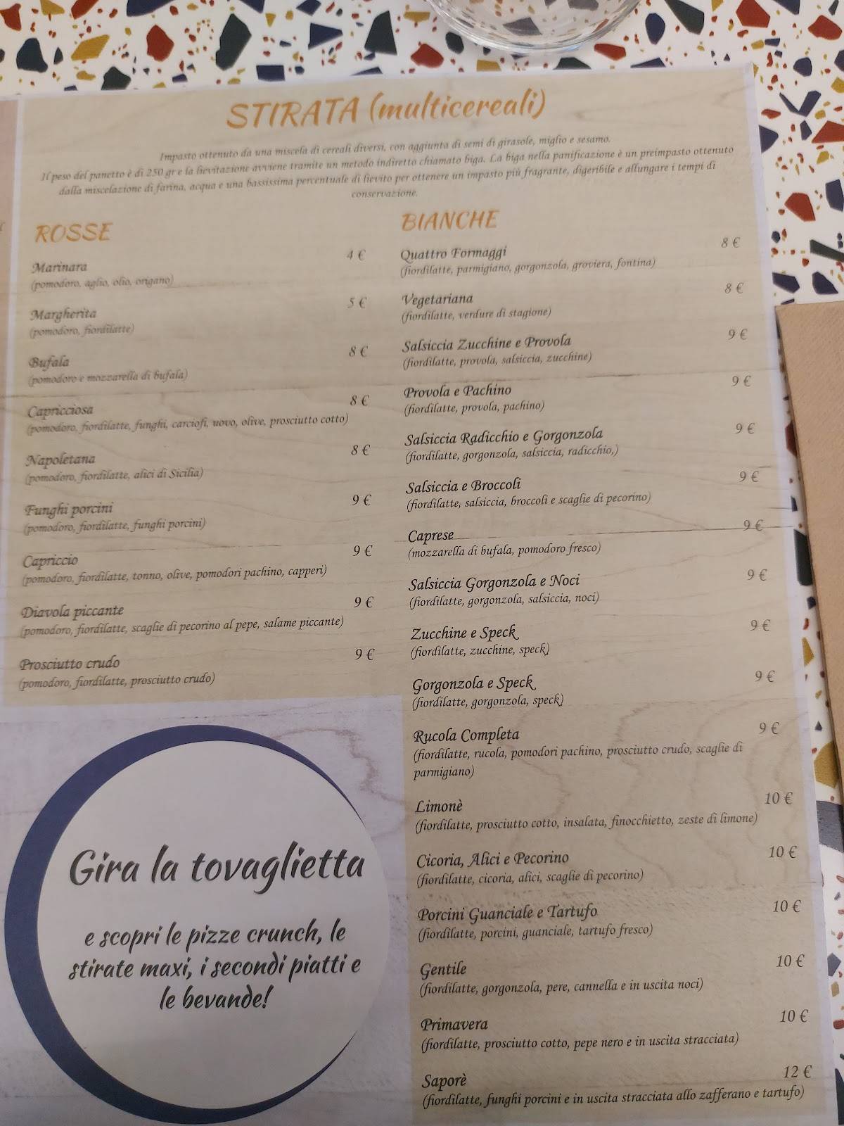 Menu da Pizzeria Il Focolare Di Bacco, Tempera