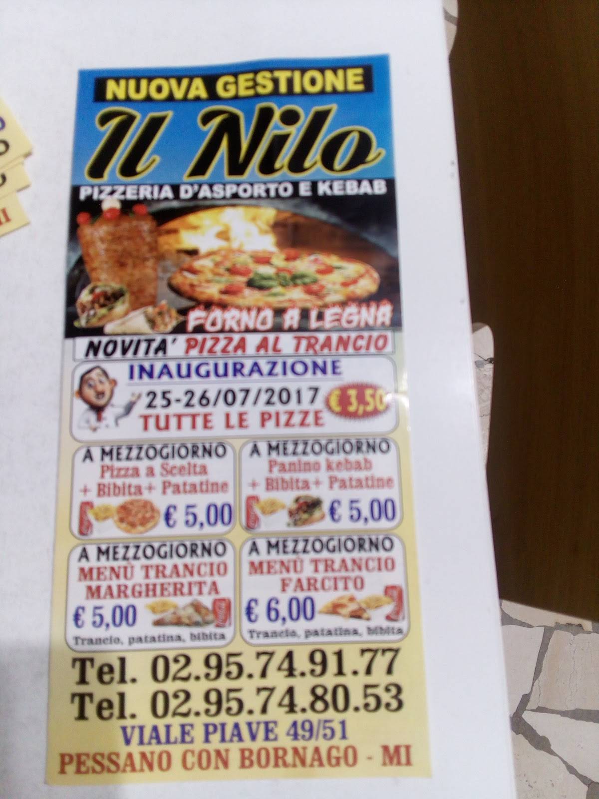 Carta de Pizzeria Nilo, Pessano Con Bornago