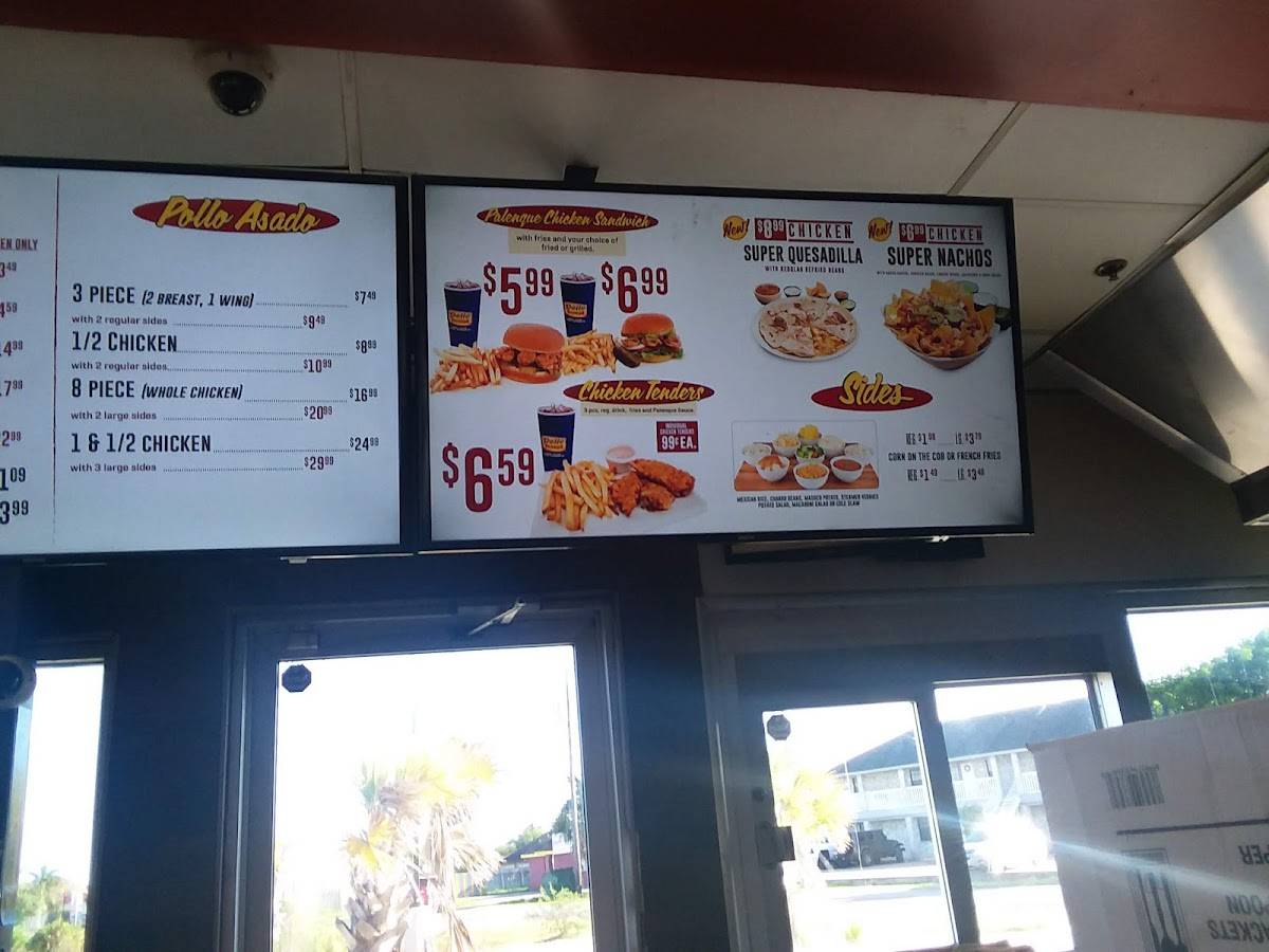 Menu at Pollo Palenque Brownsville restaurant, Brownsville