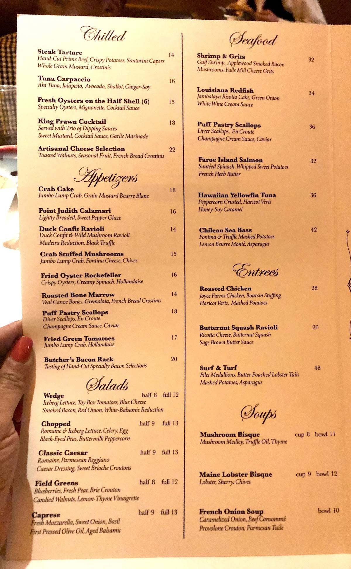 Menu at Porch and Parlor pub & bar, Memphis