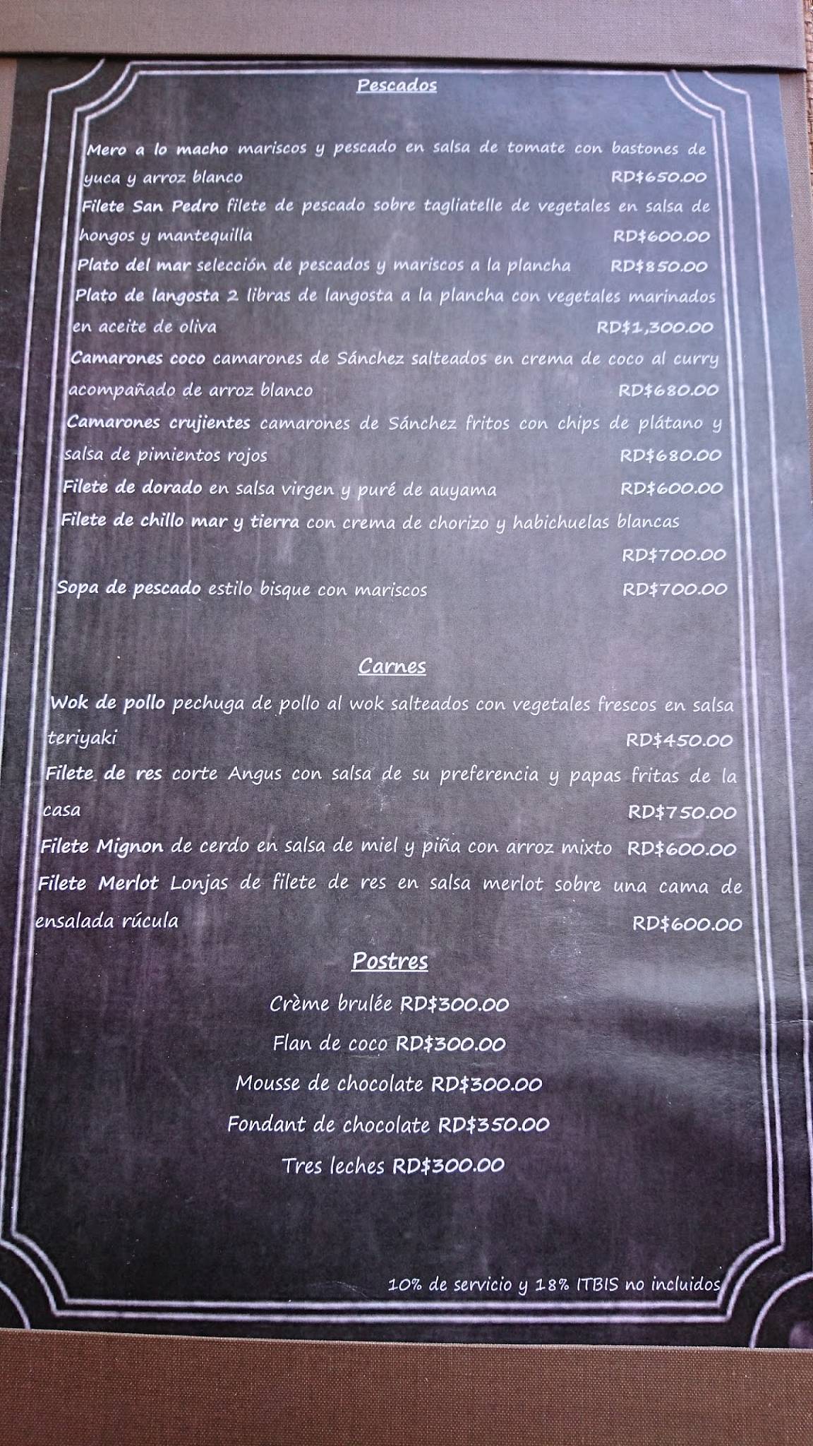 Menu at Porto by Mosquito restaurant, El Limón