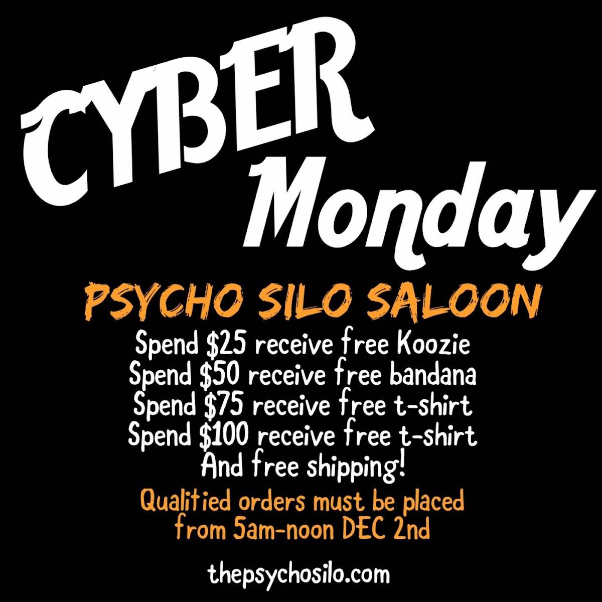 Menu at Psycho Silo Saloon pub & bar, USA