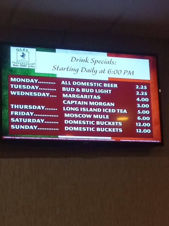 Menu at Crows Nest pub & bar, Ashtabula