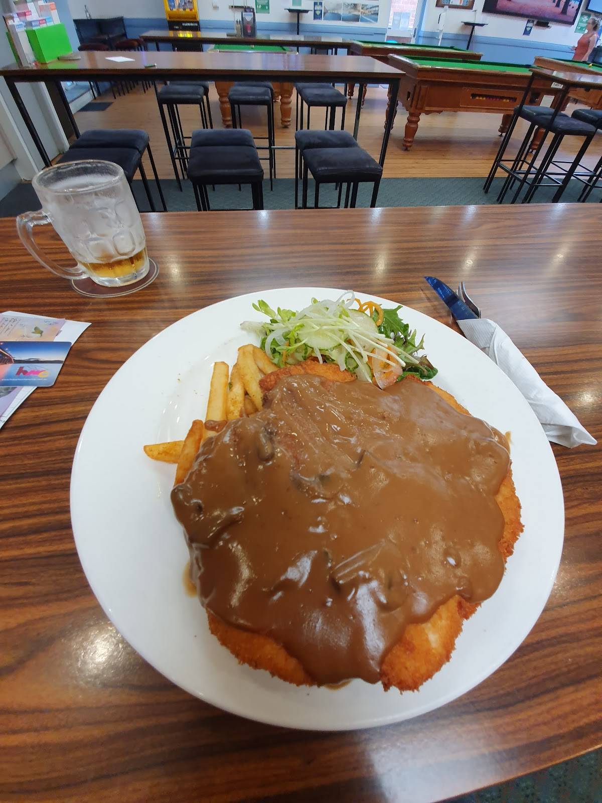 Menu at Hobart Workers Club, Hobart