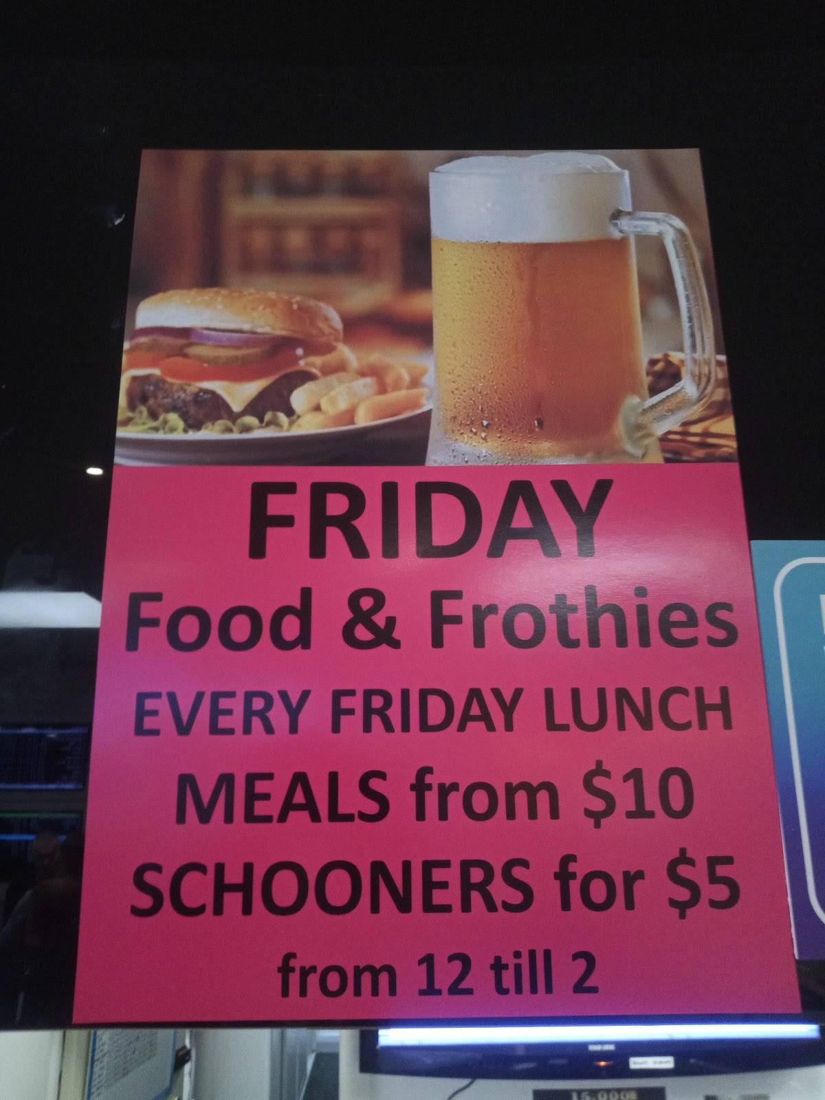 Menu at Hobart Workers Club, Hobart