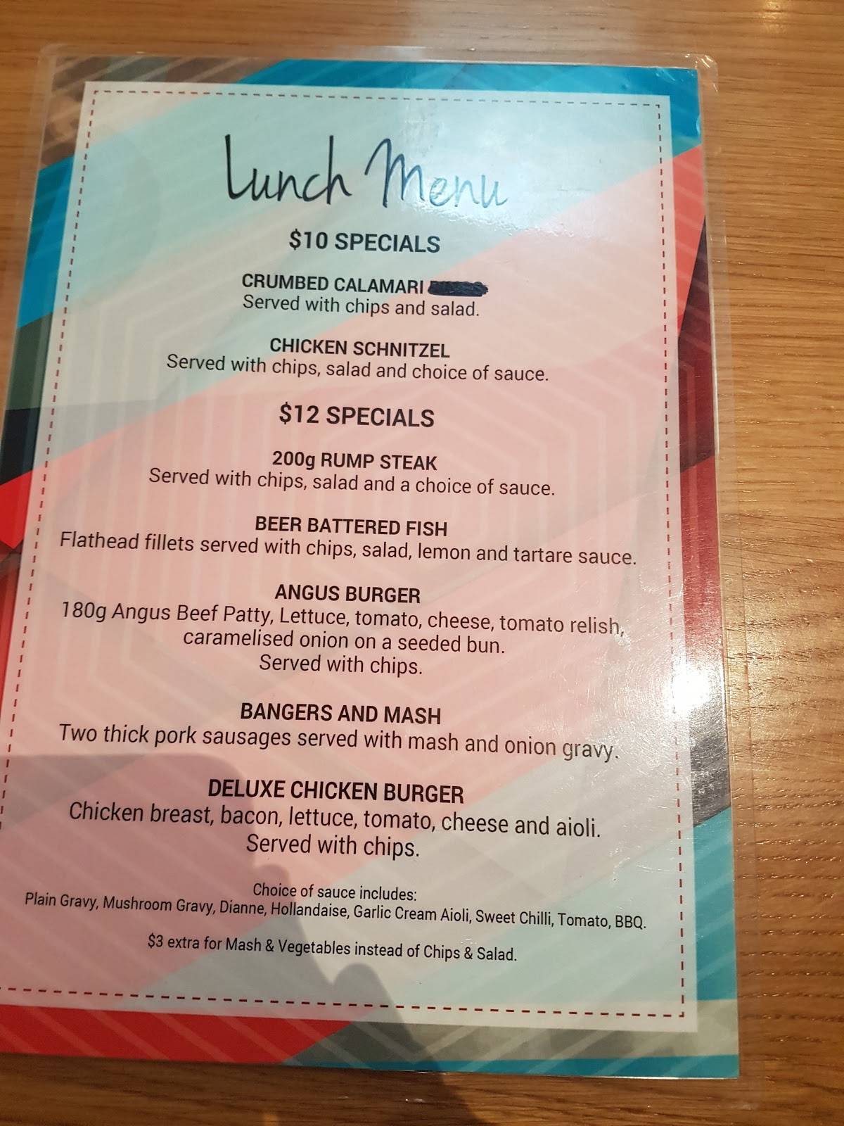 Menu at Park Ridge Tavern pub & bar, Park Ridge, -3712 Mount Lindesay Hwy