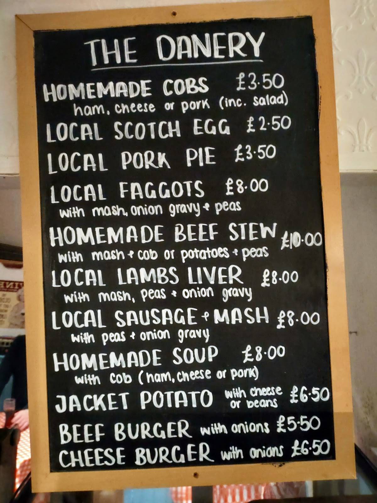 Menu at The Danery pub & bar, Bridgnorth, Kidderminster Rd