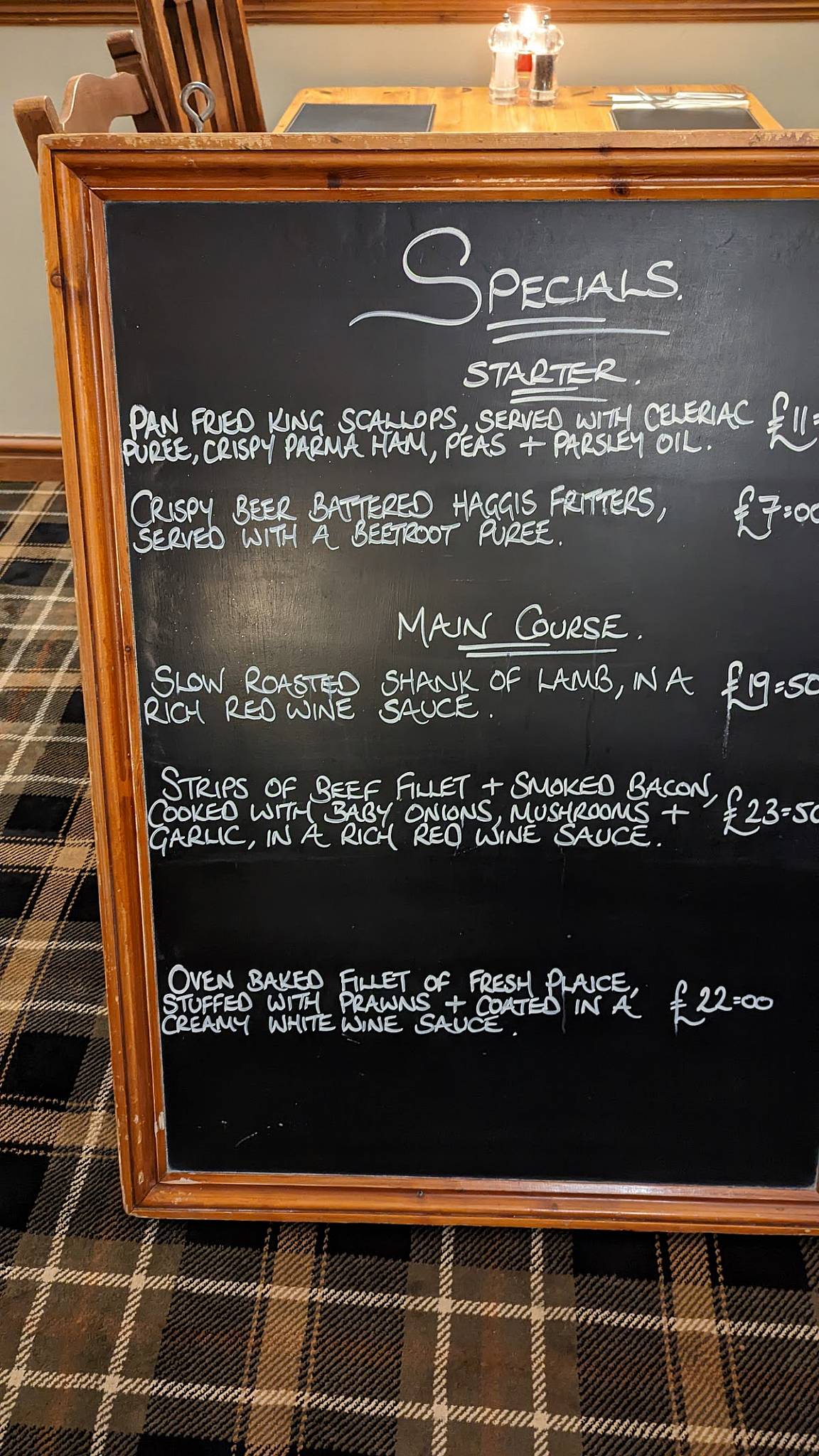 Menu at Ye Olde Dun Cow pub & bar, Rugeley, 73 High St