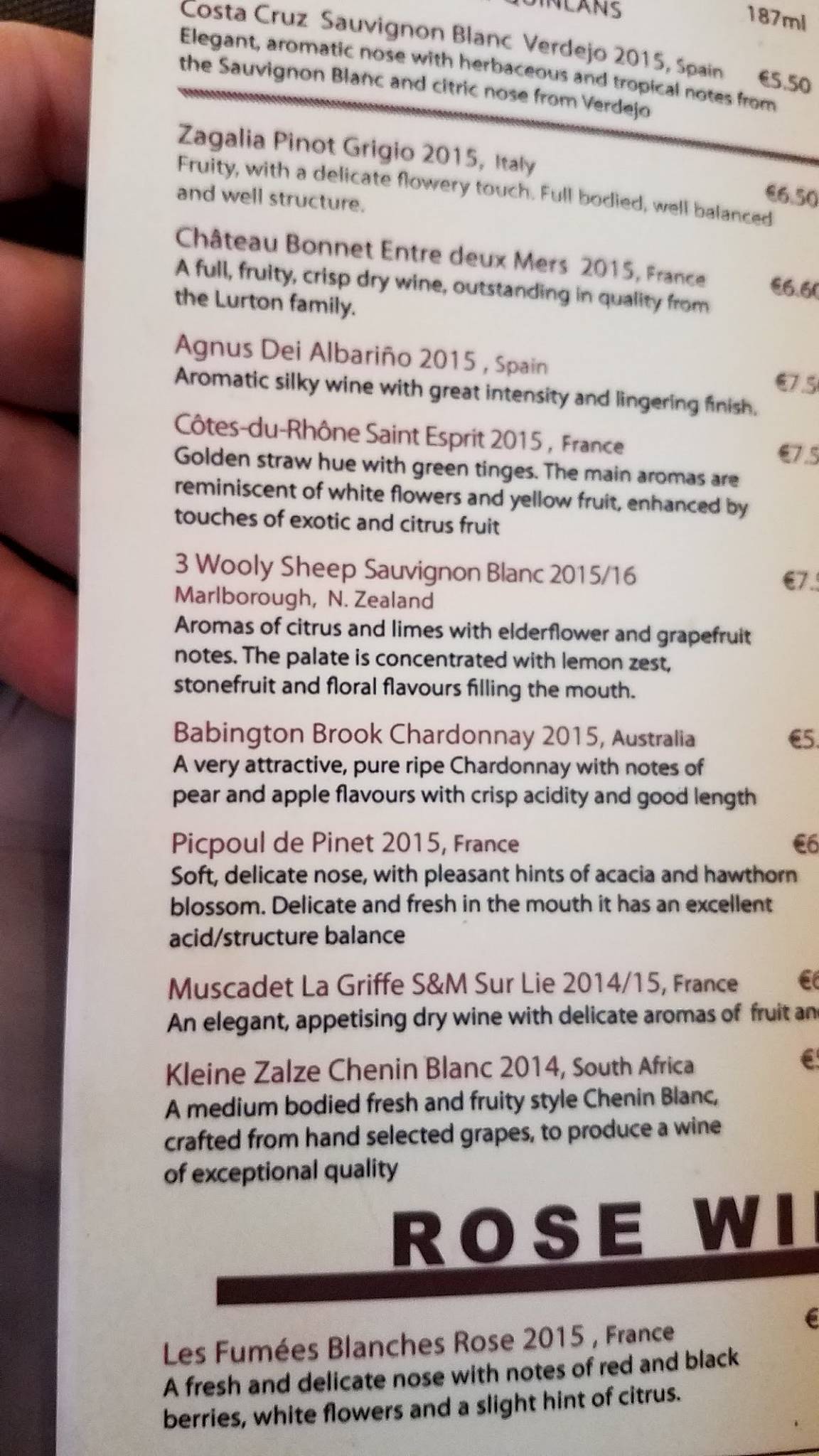 Menu at Quinlans Seafood Bar Cork, Cork