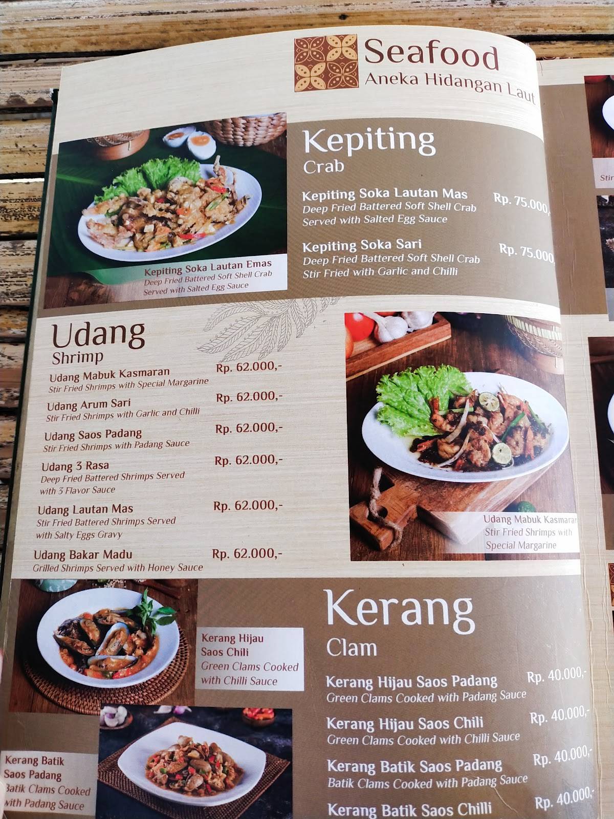 Menu at RM Handayani - Wisata Paiton restaurant, Triwungan, Jl. Raya ...