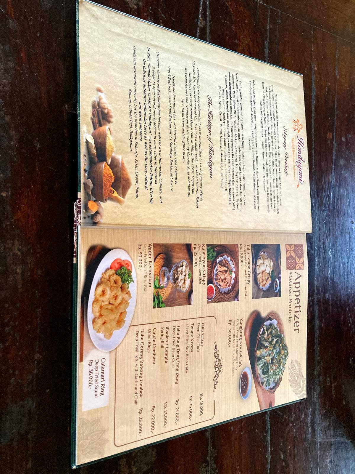 Menu at RM Handayani - Wisata Paiton restaurant, Triwungan, Jl. Raya ...