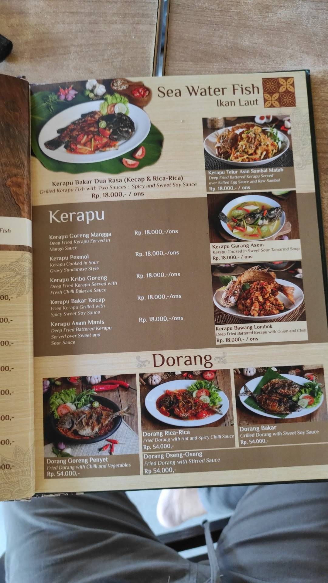 Menu at RM Handayani - Wisata Paiton restaurant, Triwungan, Jl. Raya ...