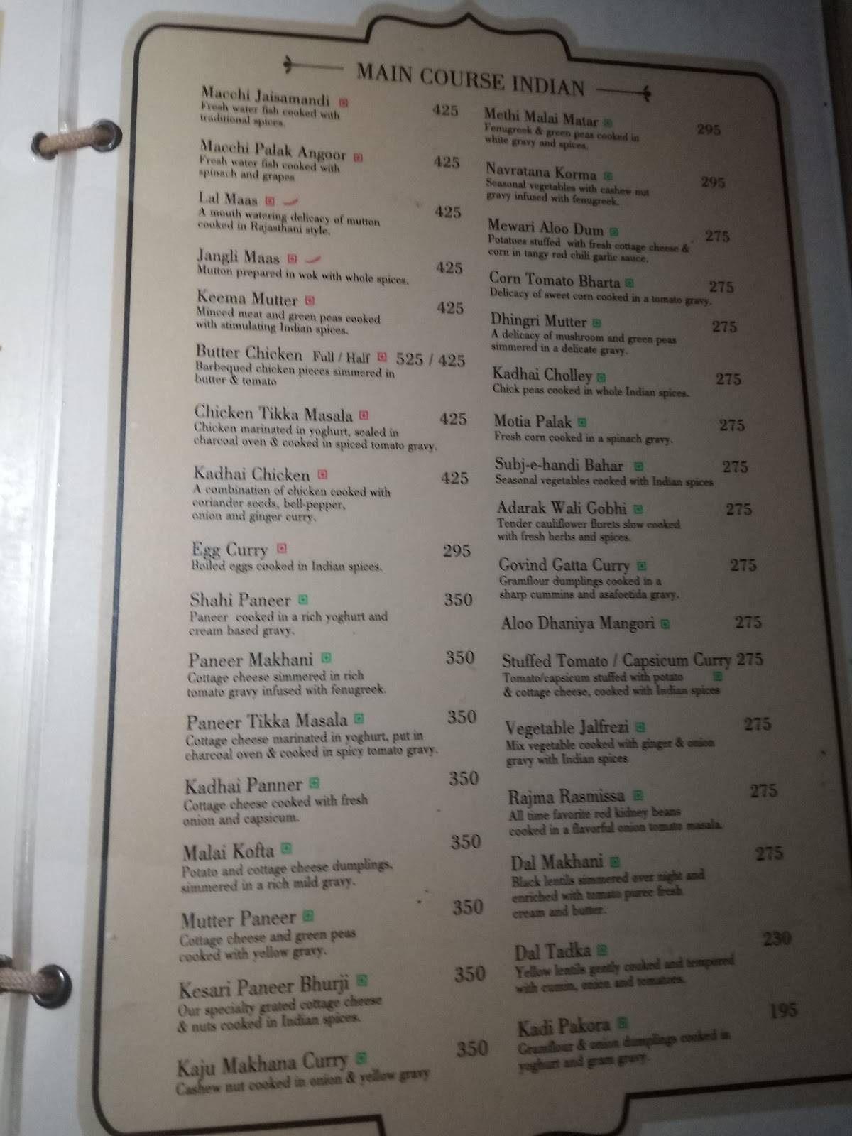 Menu at Raaj Bagh Restaurant by Fateh Collection, Udaipur, 5-B Fateh ...