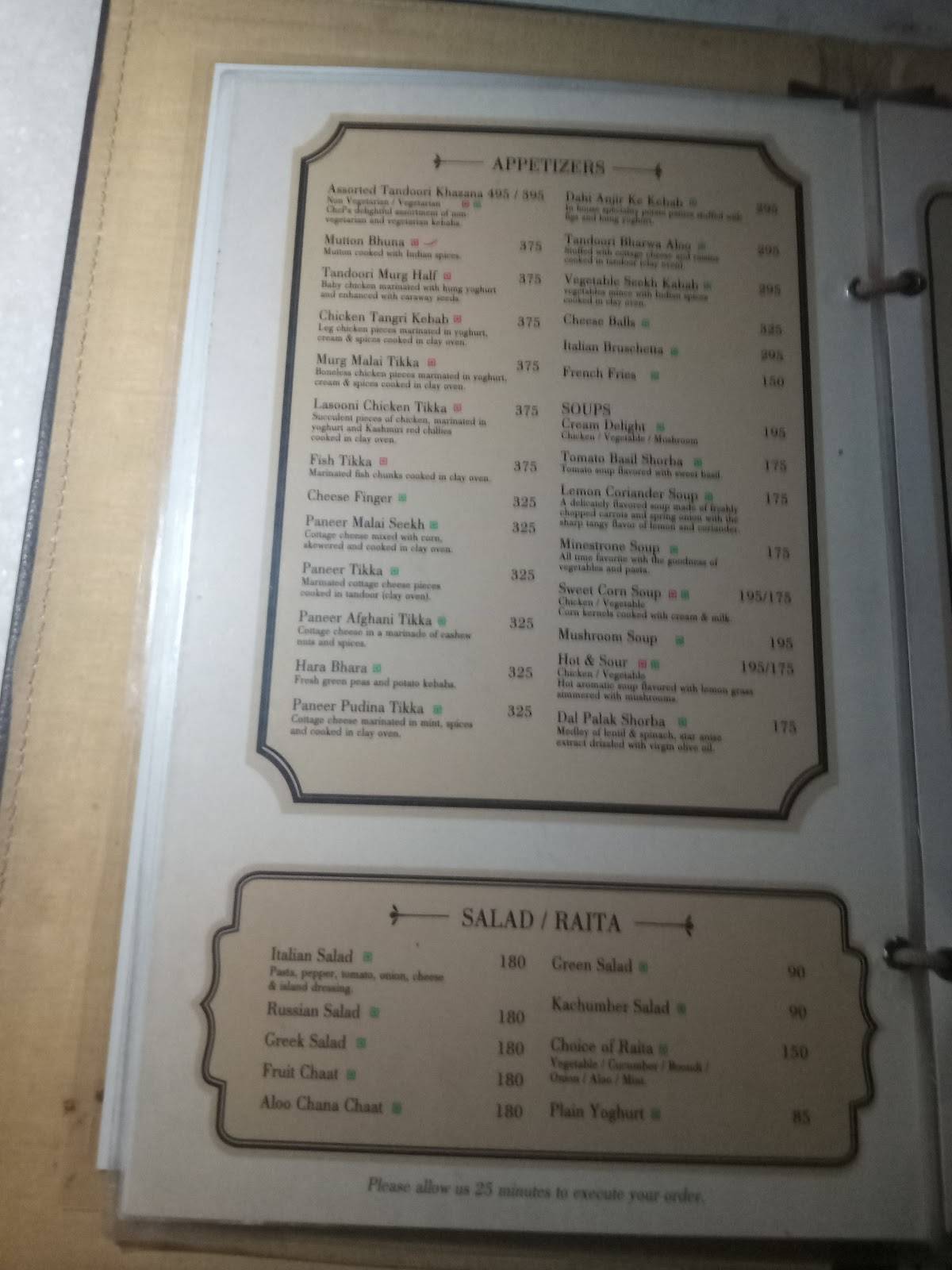 Menu at Raaj Bagh Restaurant by Fateh Collection, Udaipur, 5-B Fateh ...