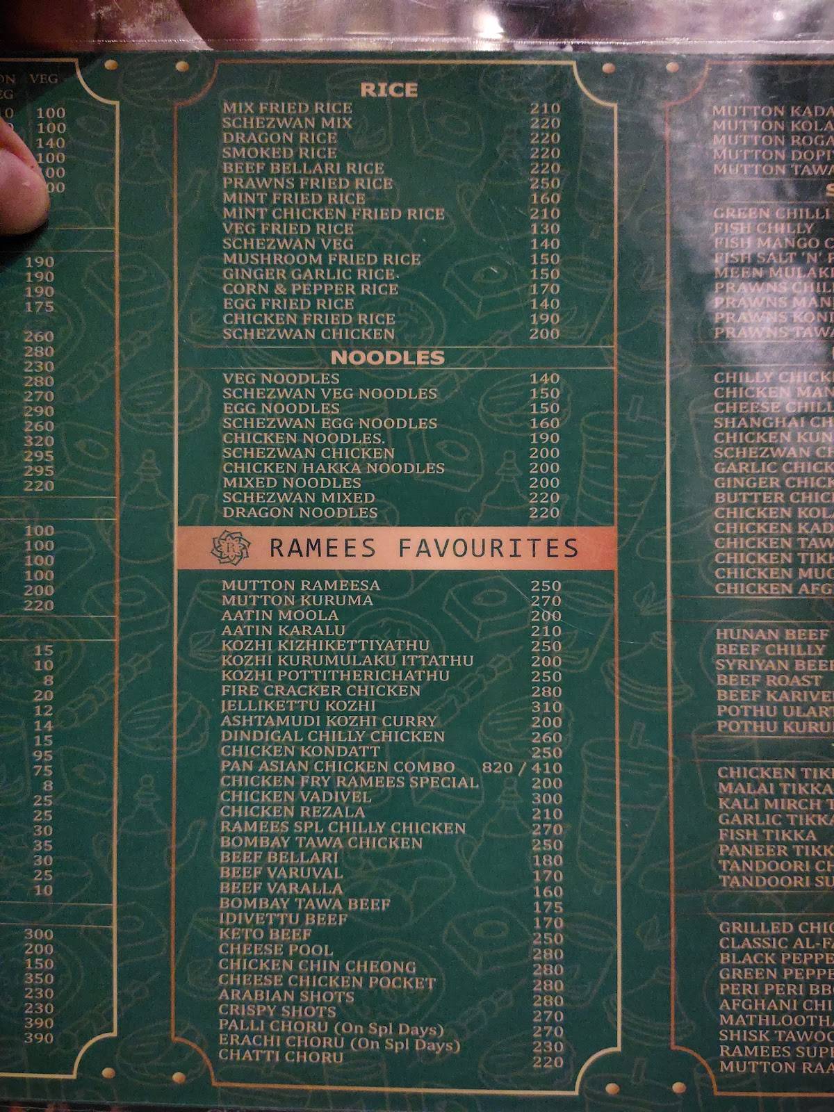 Menu at Ramees Restaurant, Kottiyam, VM8G+84C