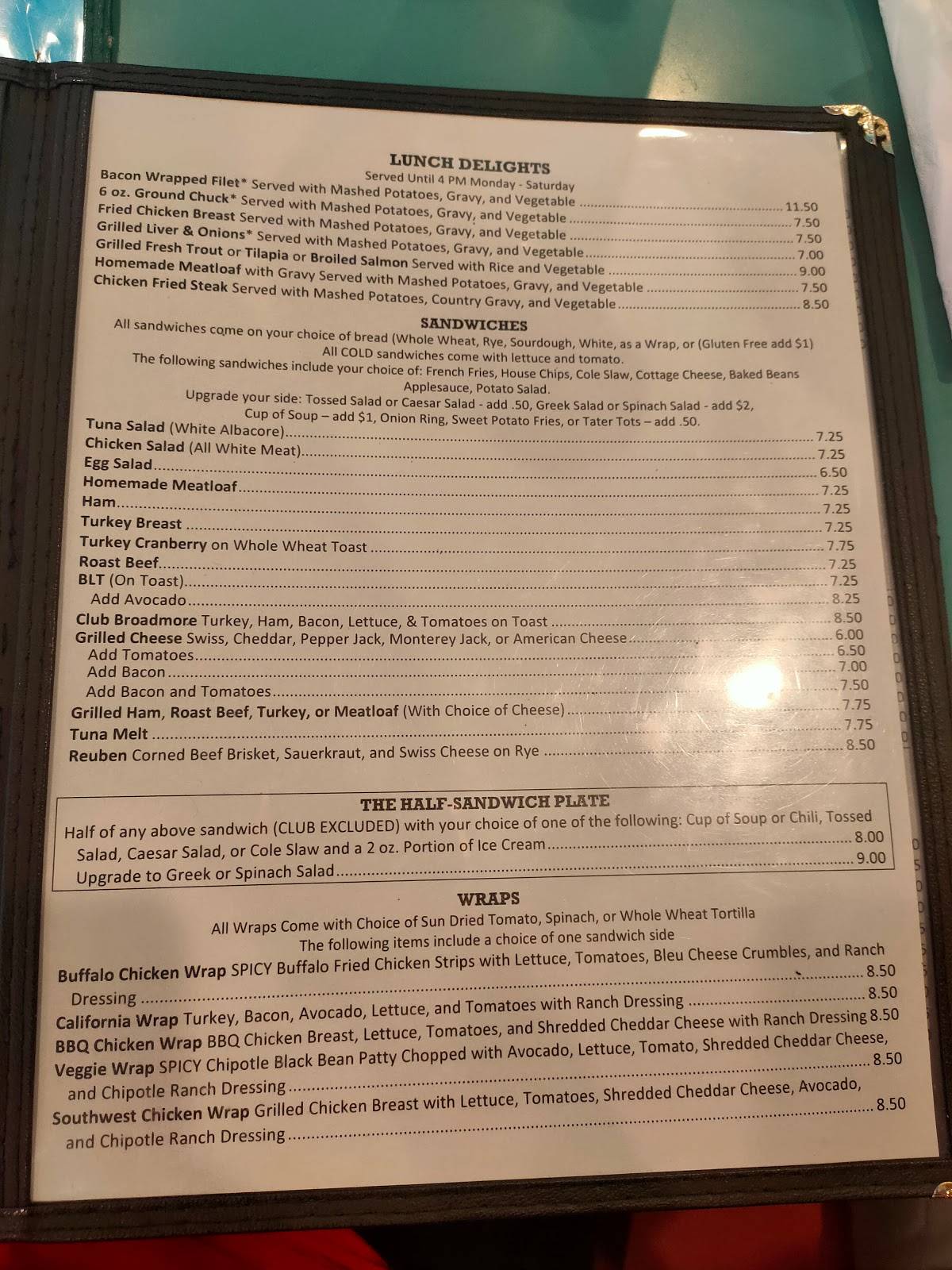 Menu at Randy's Restaurant & Ice Cream, Scottsdale