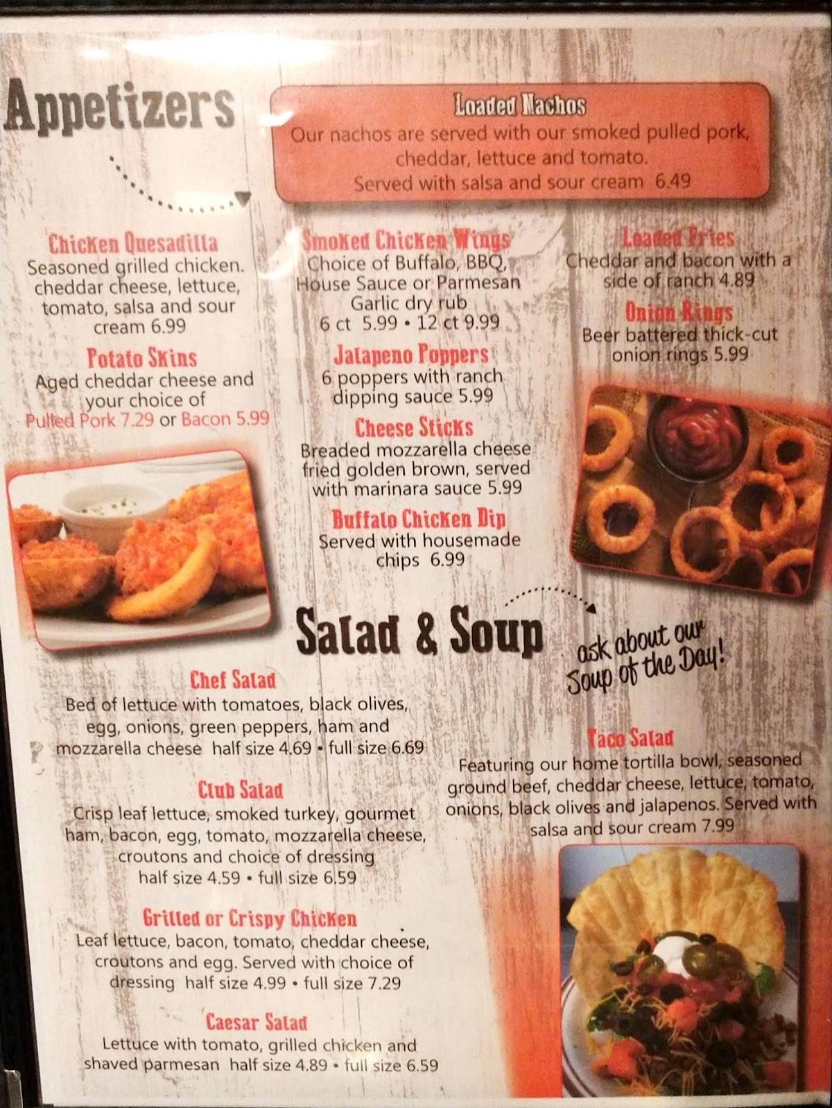 Menu at Ray's Harvest House restaurant, Albany