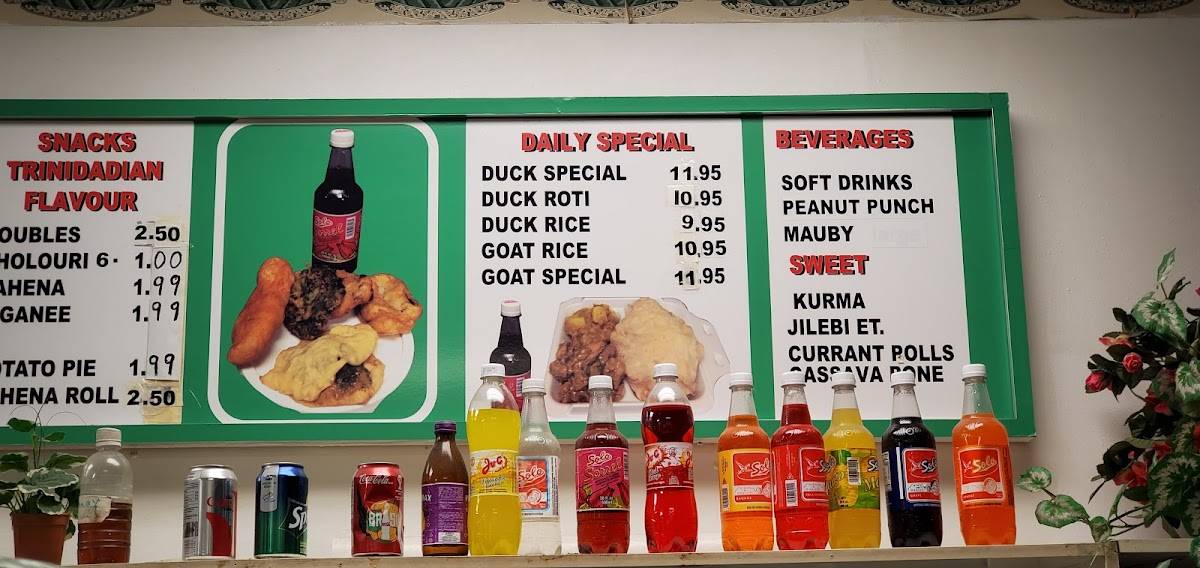 Menu at ACR Hot Roti & Doubles restaurant, Toronto