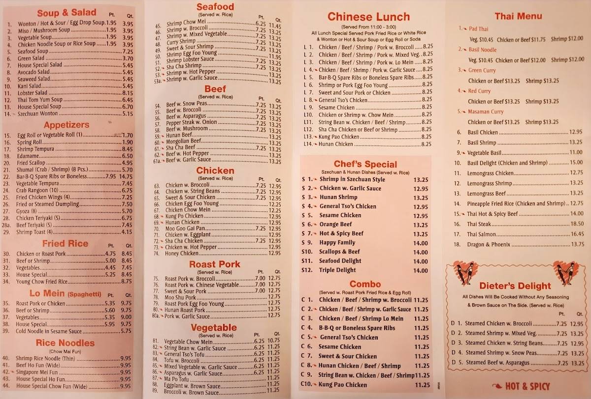 Menu at Best Choice restaurant, Hamilton Township