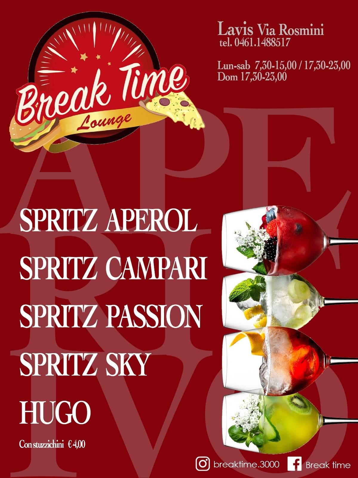 Menu au Break Time restaurant, Compiègne