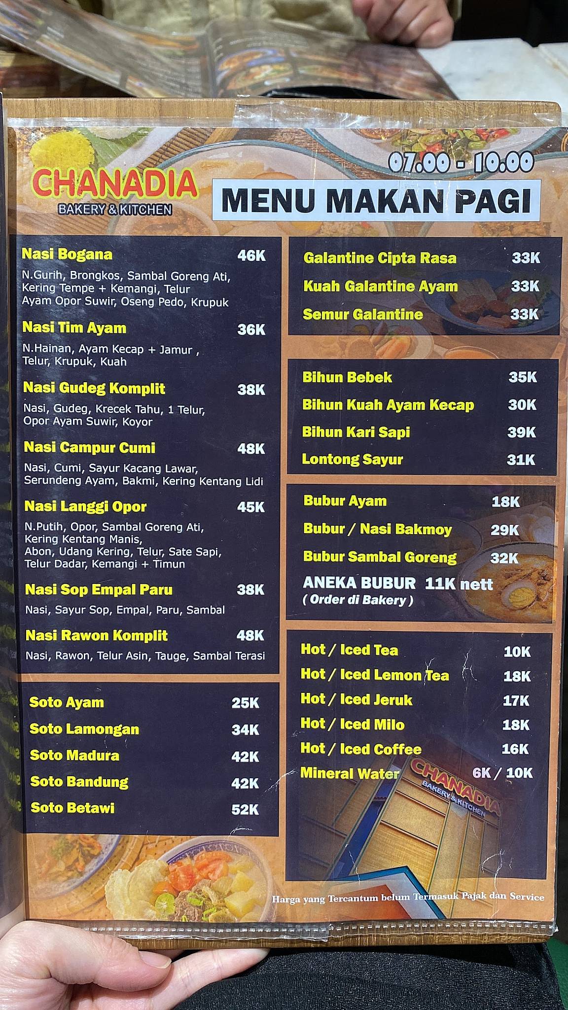 Menu at Chanadia Bakery & Kitchen, Semarang
