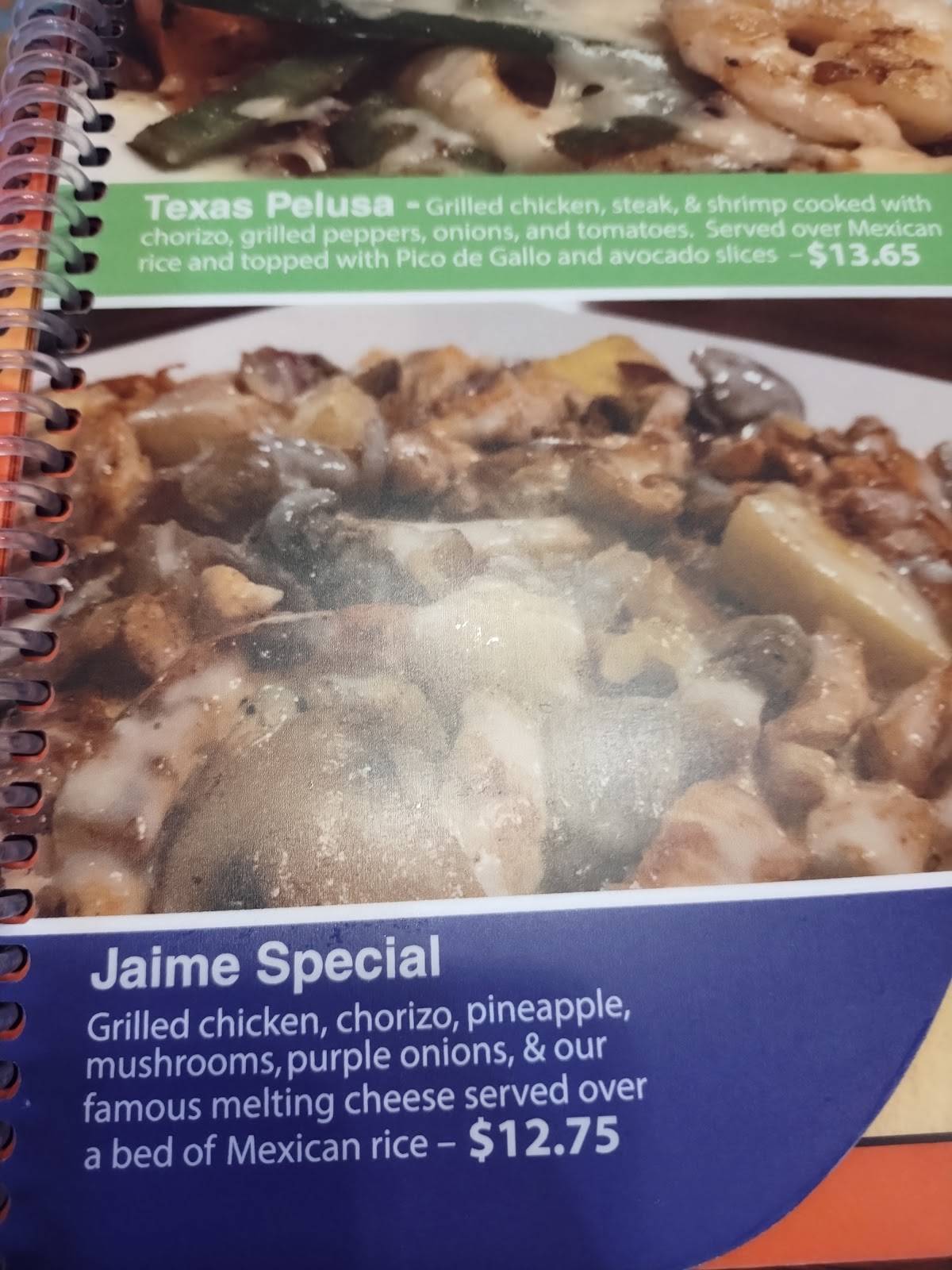 Menu at Chile Rojo Mexican Cuisine restaurant, Mount Airy