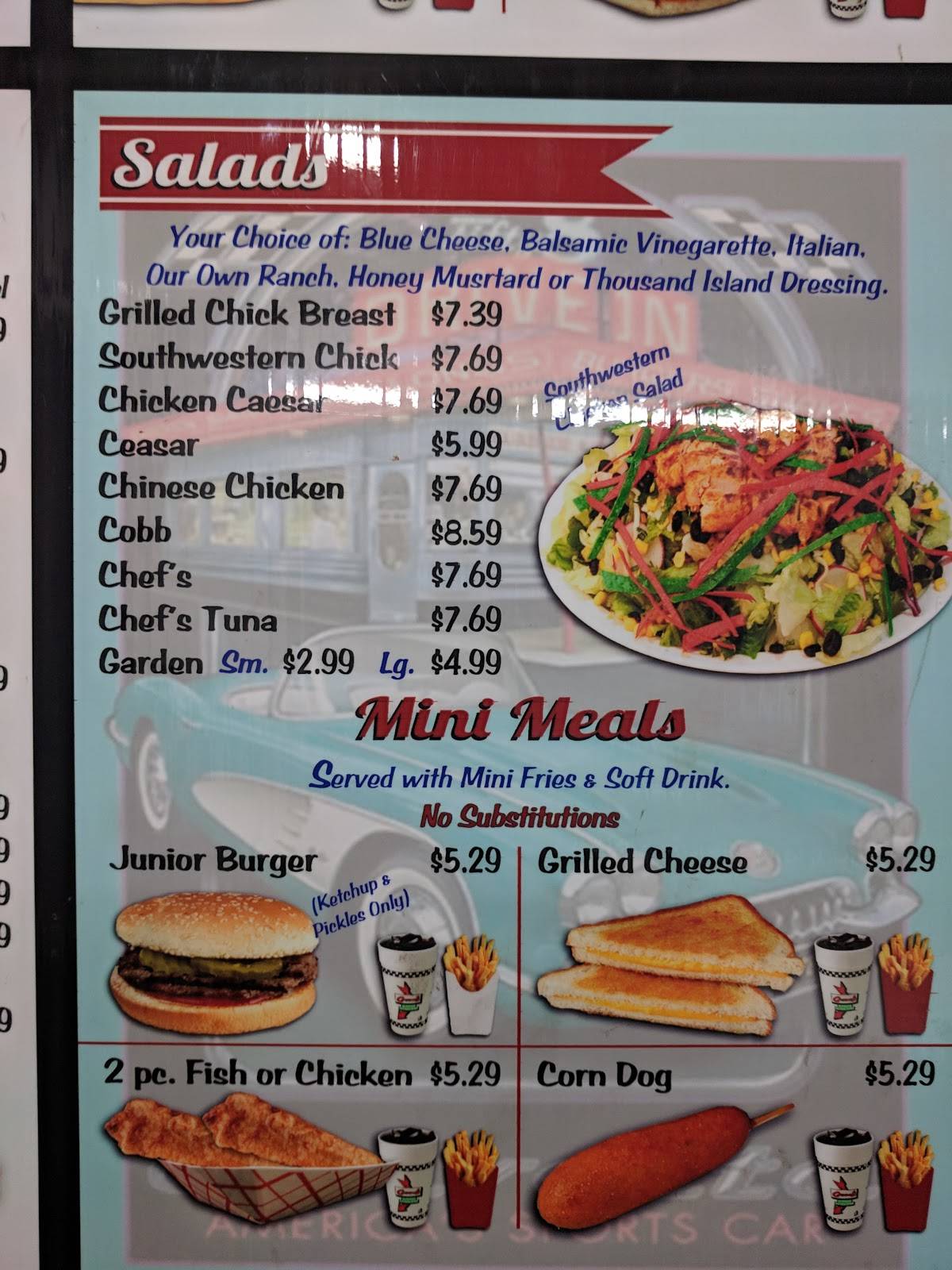 Menu at Connal's restaurant, Pasadena