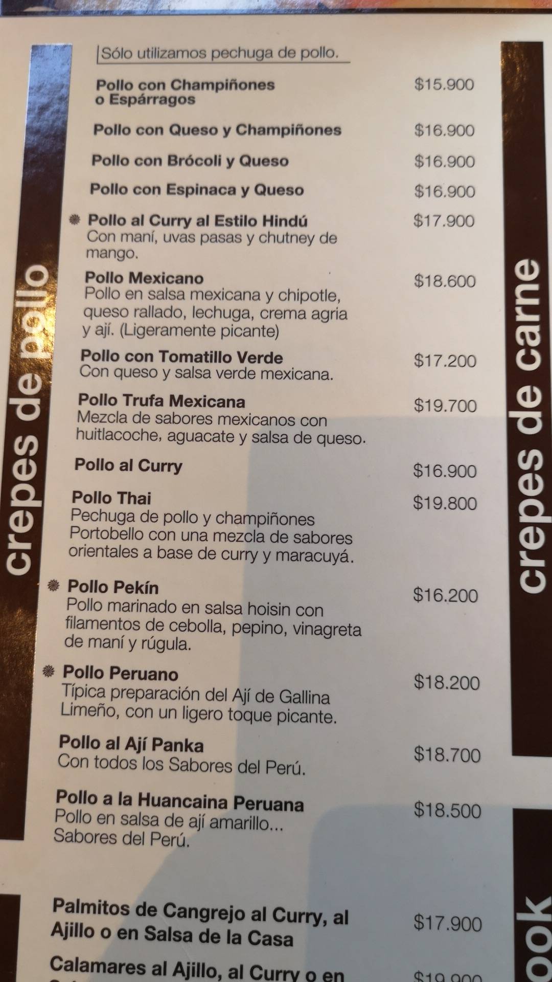 Carta del restaurante Crepes & Waffles Laureles, Medellín, Tv. 39B #73b-60