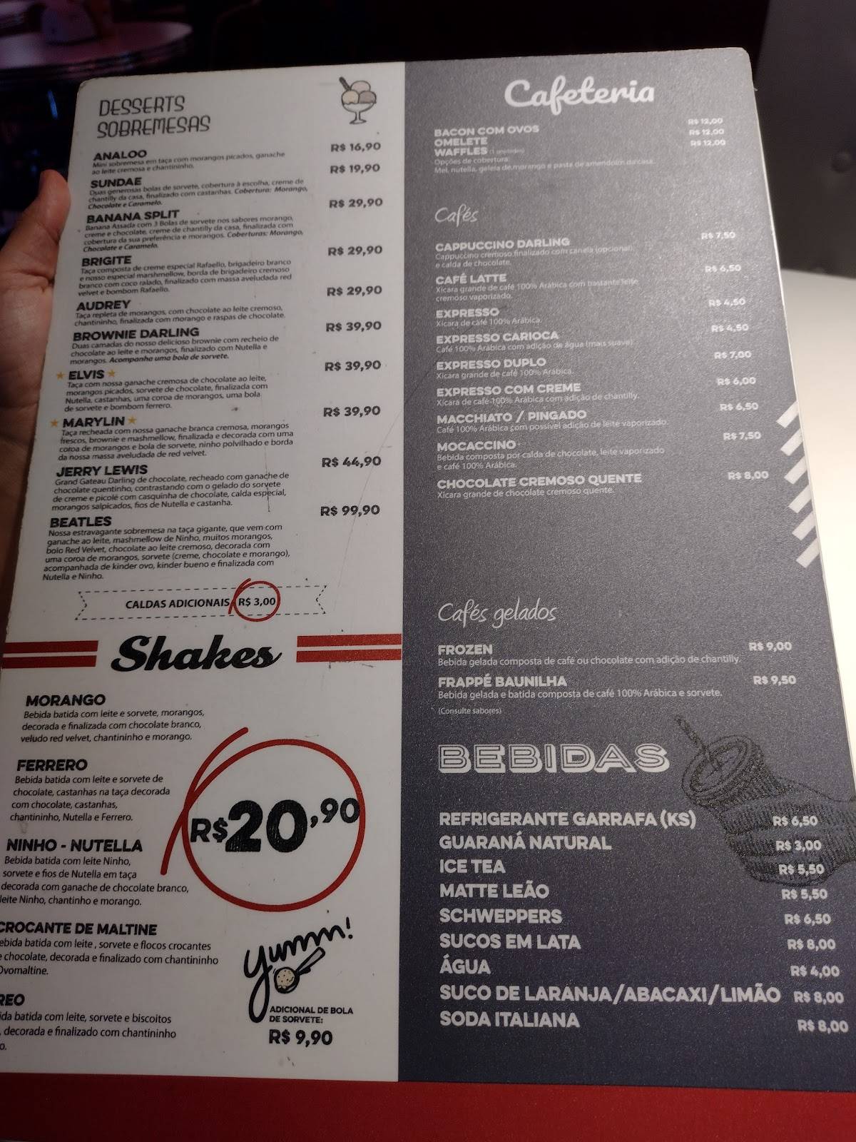 Menu em Darling Diner Hamburgueria restaurante, Nova Iguaçu
