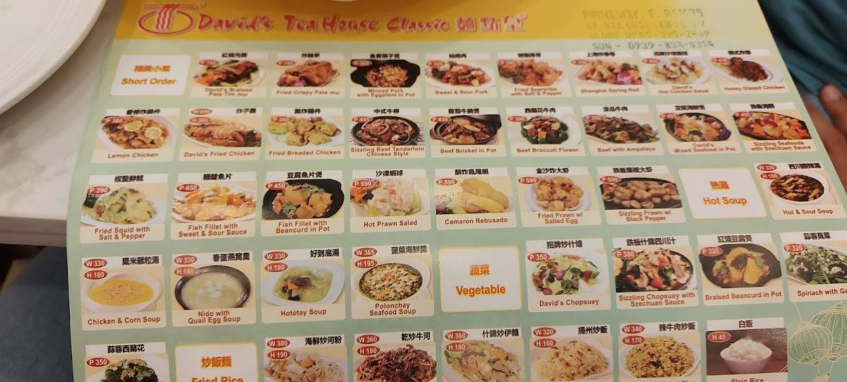 Menu at David's Tea House - Classic (Primeway Plaza Cebu City ...