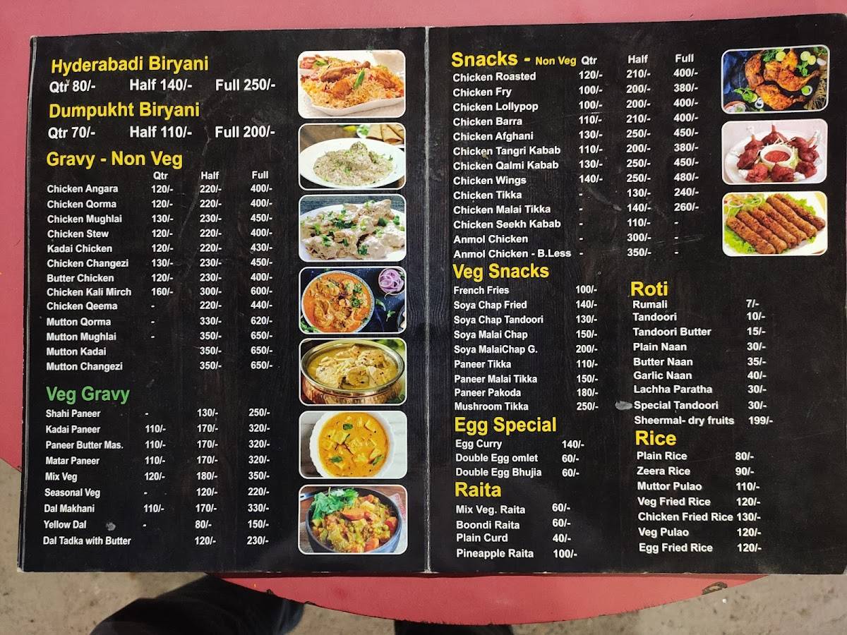 Menu at Delhi Darbar Restaurant, New Delhi, Main