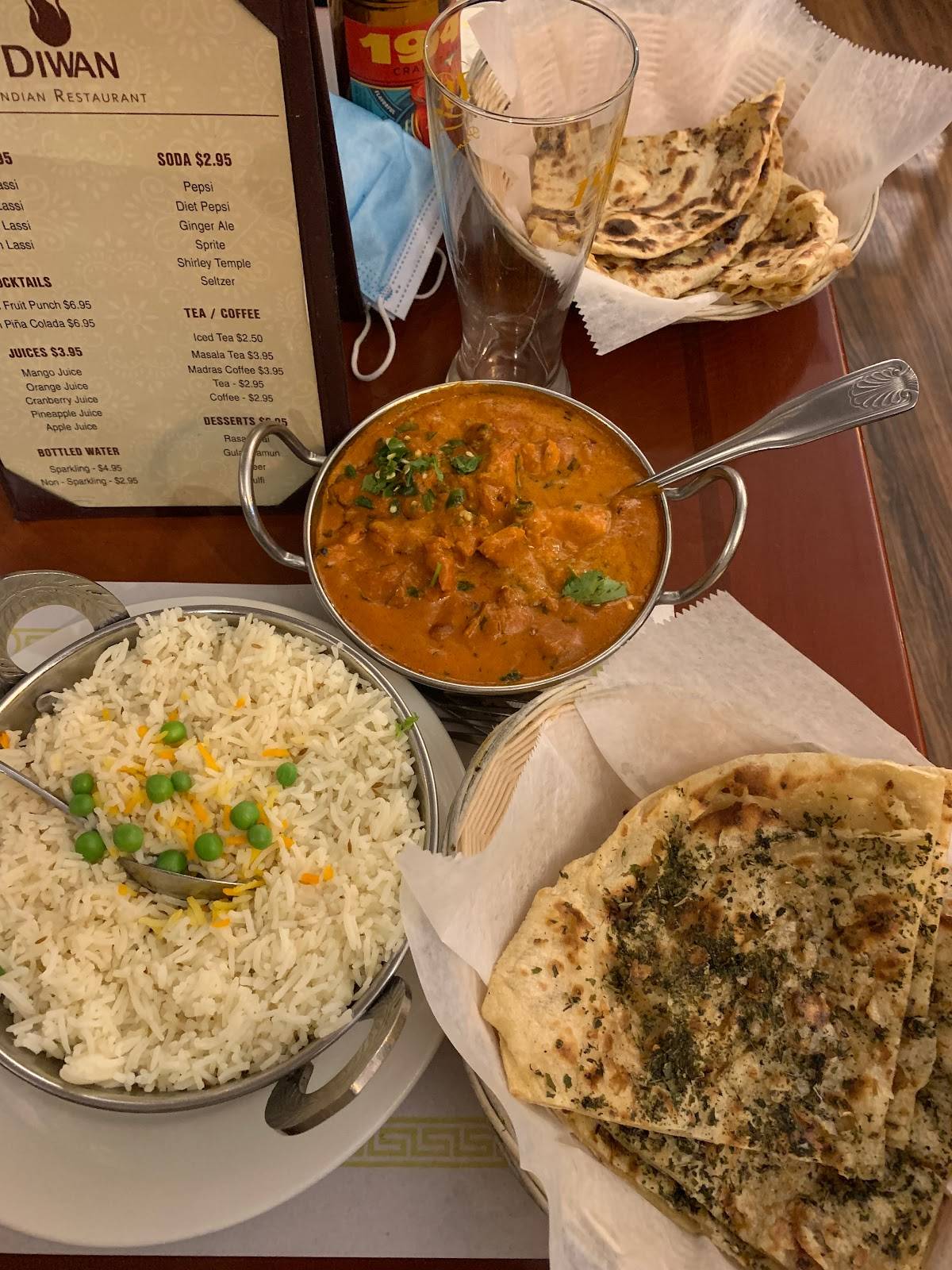 Menu at Diwan Indian Restaurant and Bar, Hicksville