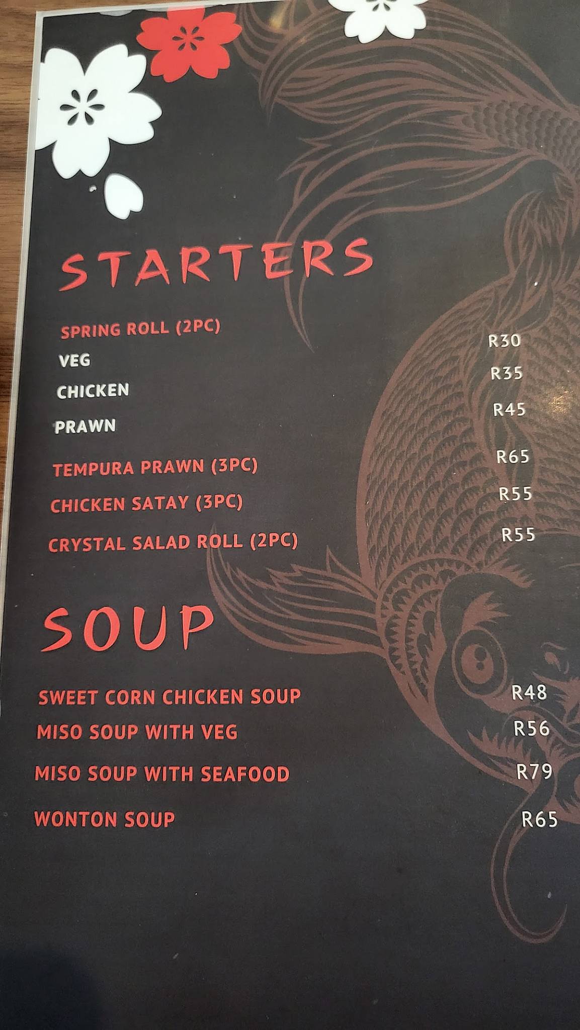 Menu at Dumpling Bar Ballito, Dolphin Coast