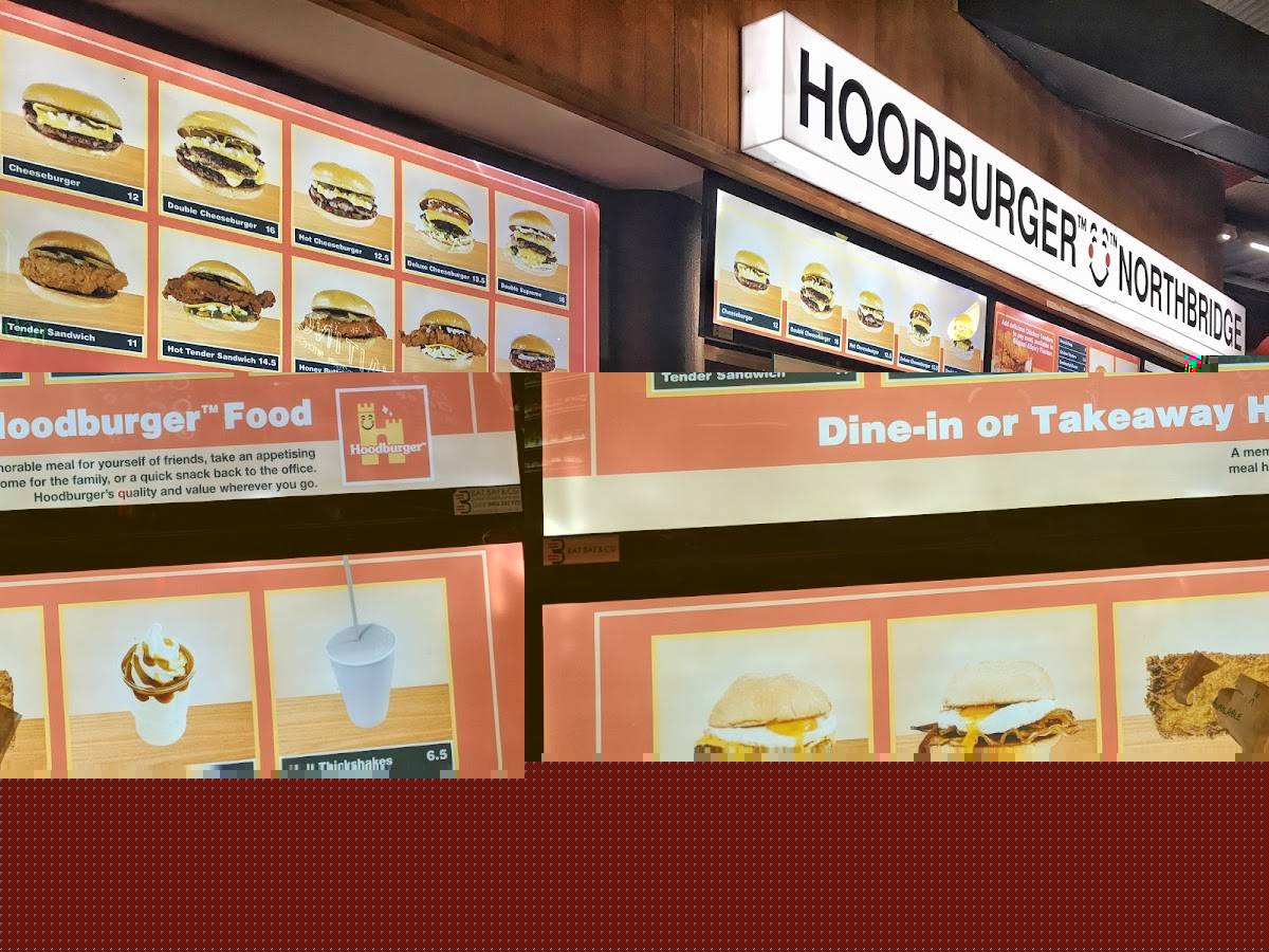 Menu at Hoodburger restaurant, Northbridge