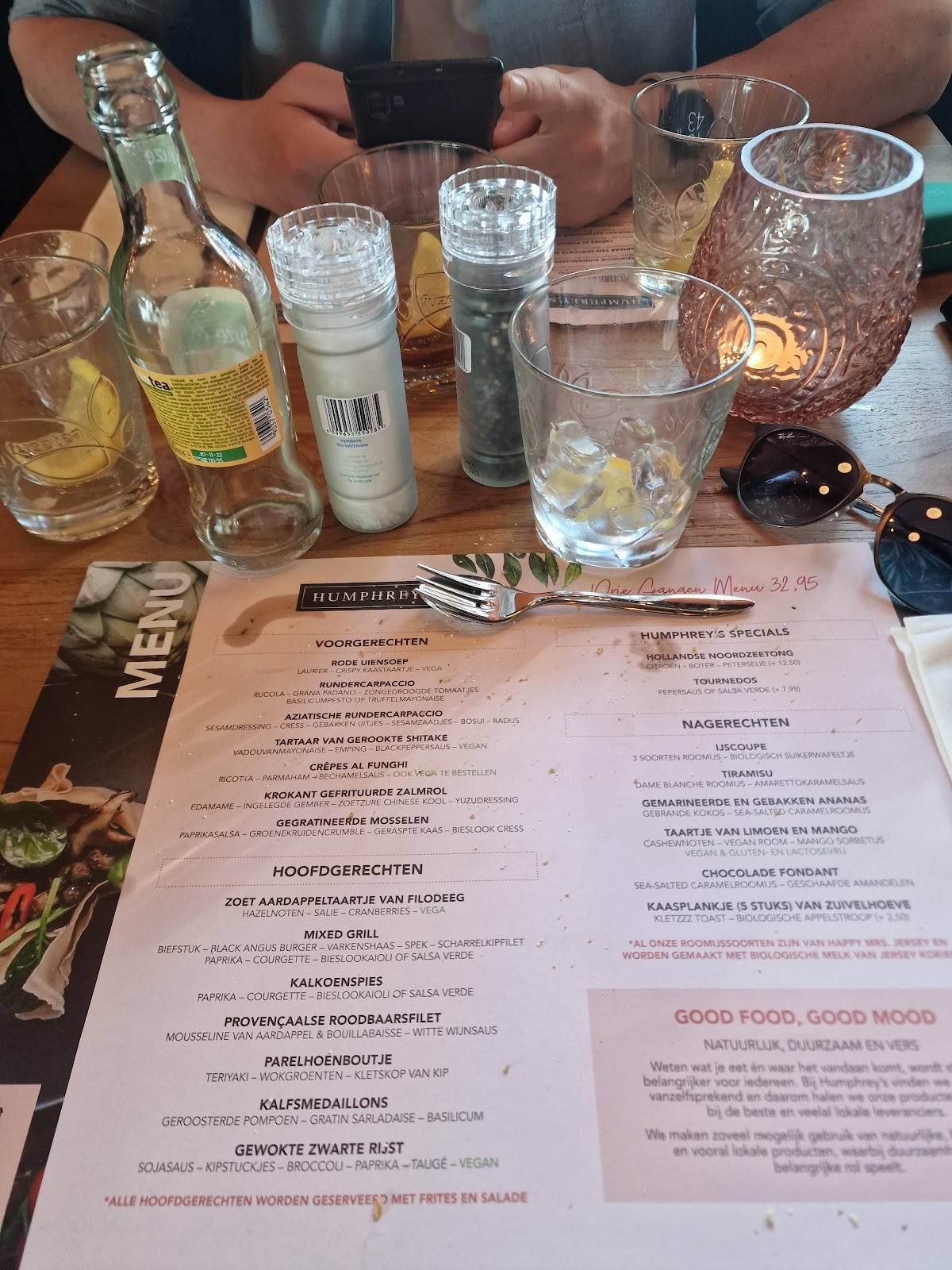 Menu at Humphrey's Restaurant Thorn, Thorn