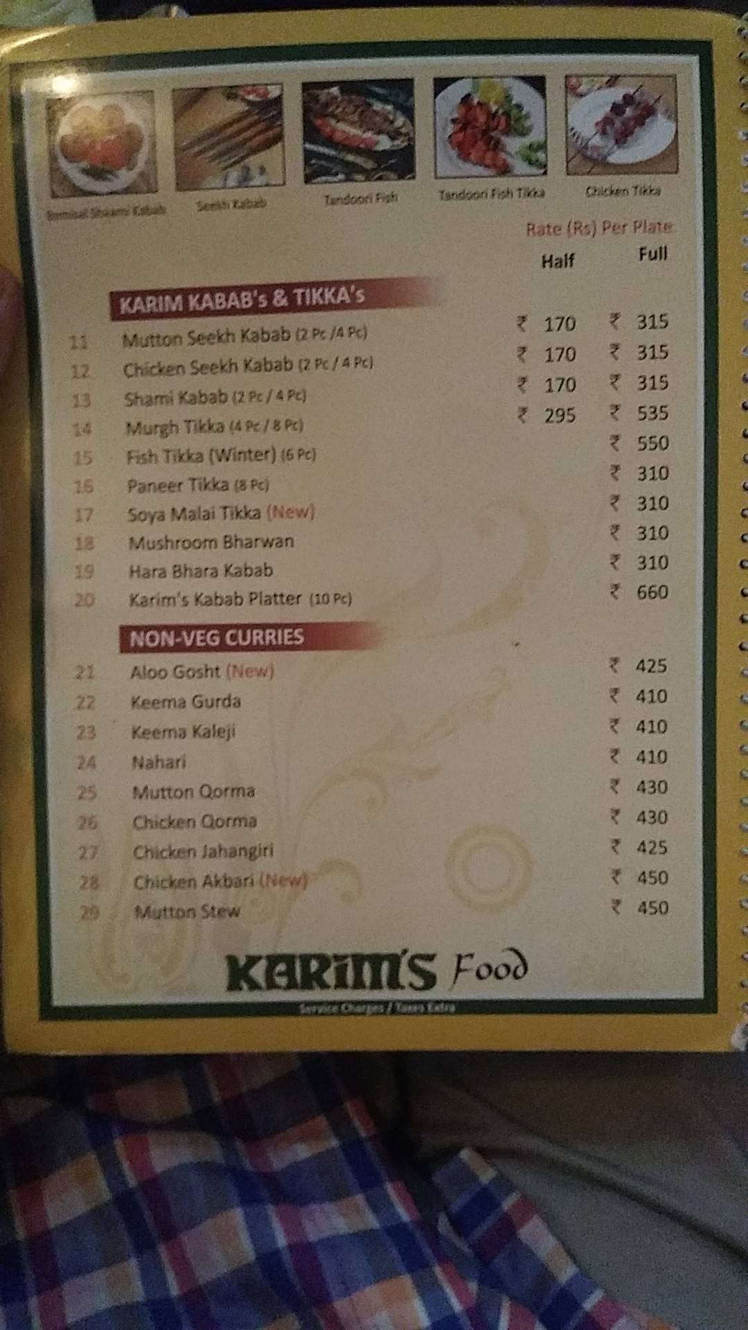 Menu at Karim's Mughal Palace, Gurugram, Ground Floor Shop