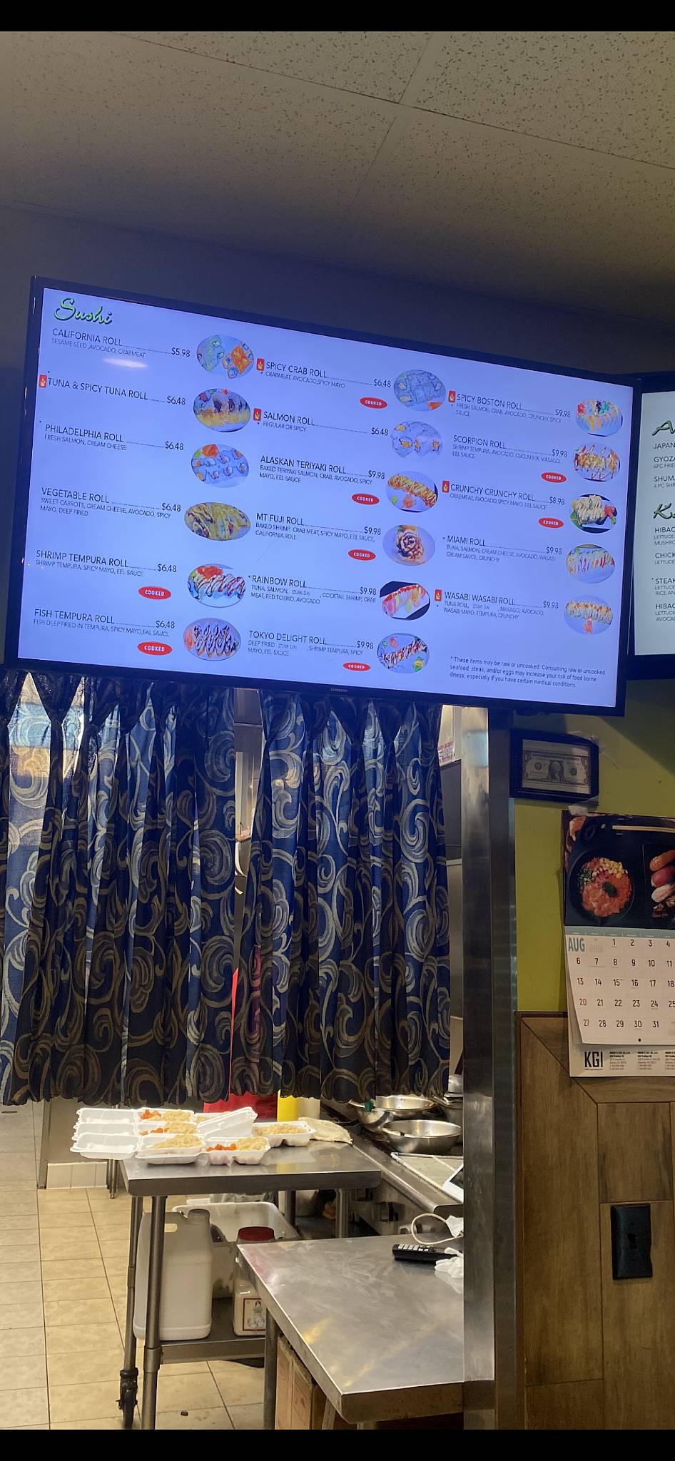 Menu at Kaze Japanese Grill restaurant, Walkertown