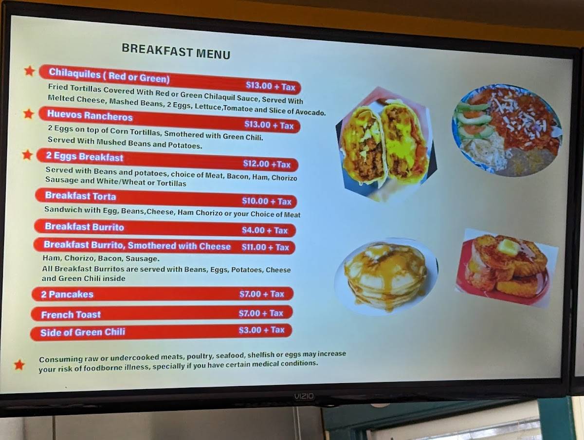 Menu at Los rudos tacos y hotdogs restaurant, Johnstown