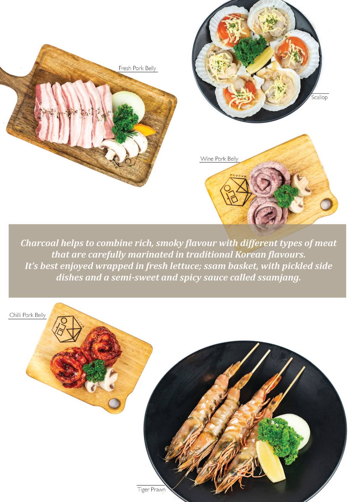 Menu at Madang Korean BBQ, Mitcham