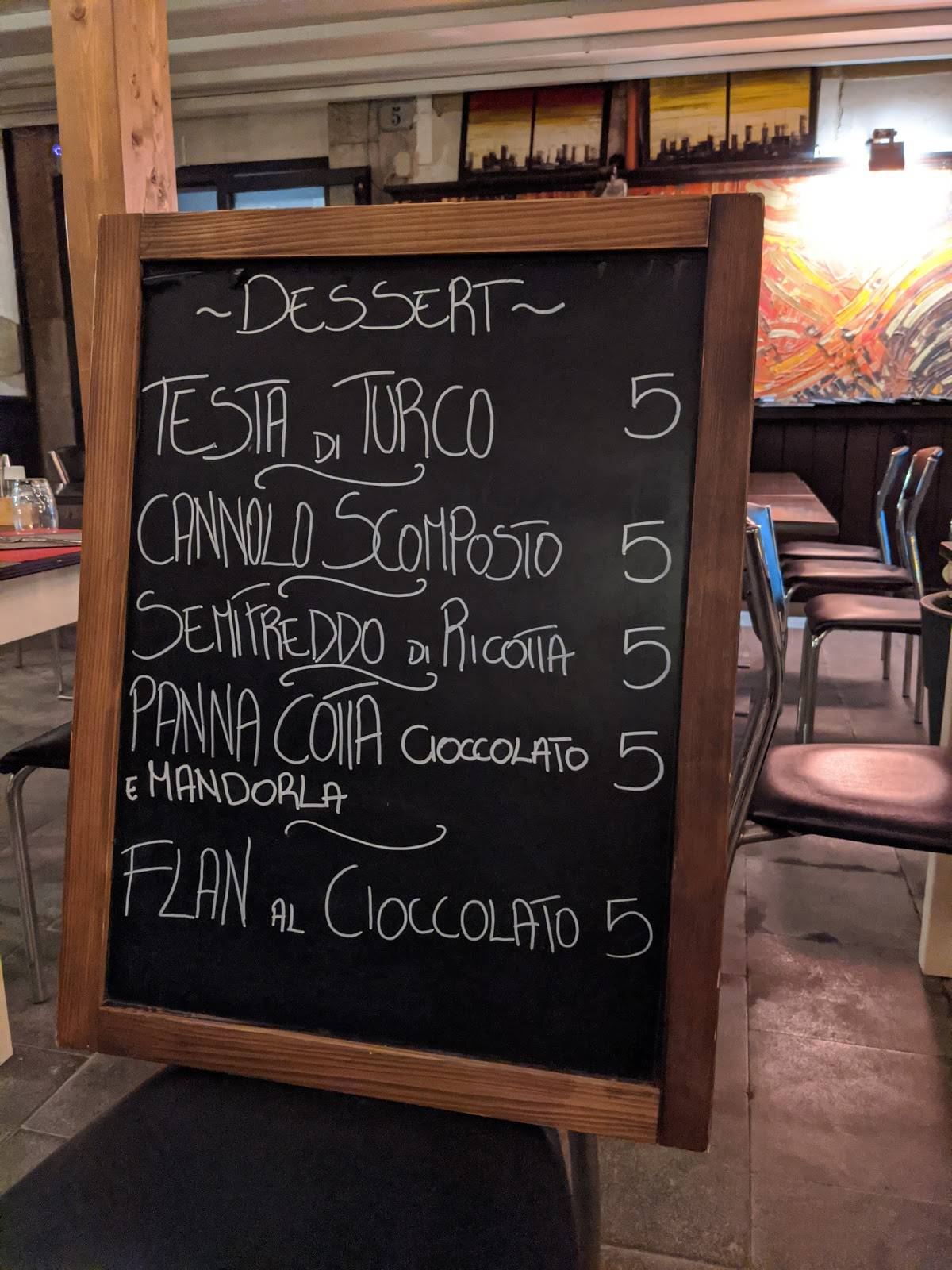 Menu at Mas Que Nada restaurant, Cefalù