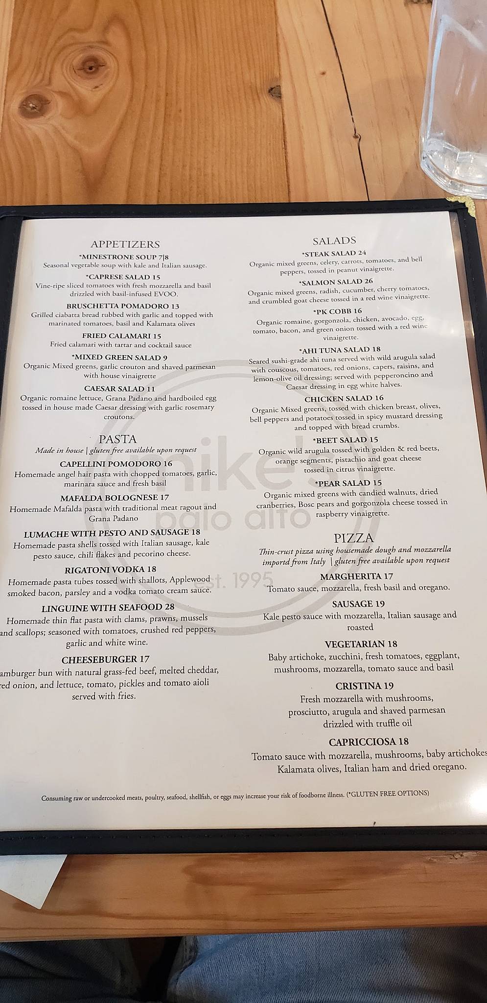 Menu at Mike's Diner Bar Palo Alto, Palo Alto