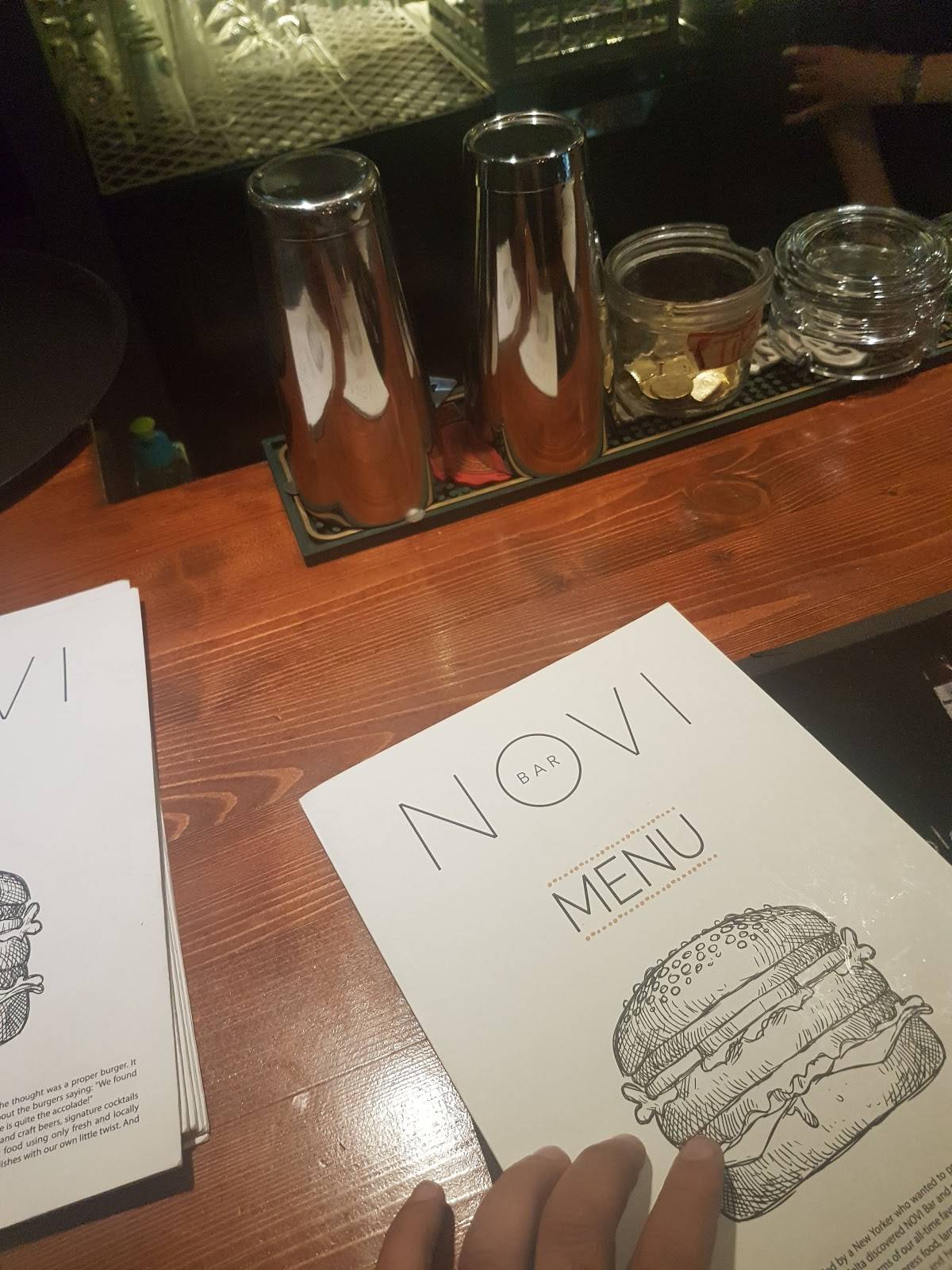 Menu at NOVI Burger restaurant, Gzira