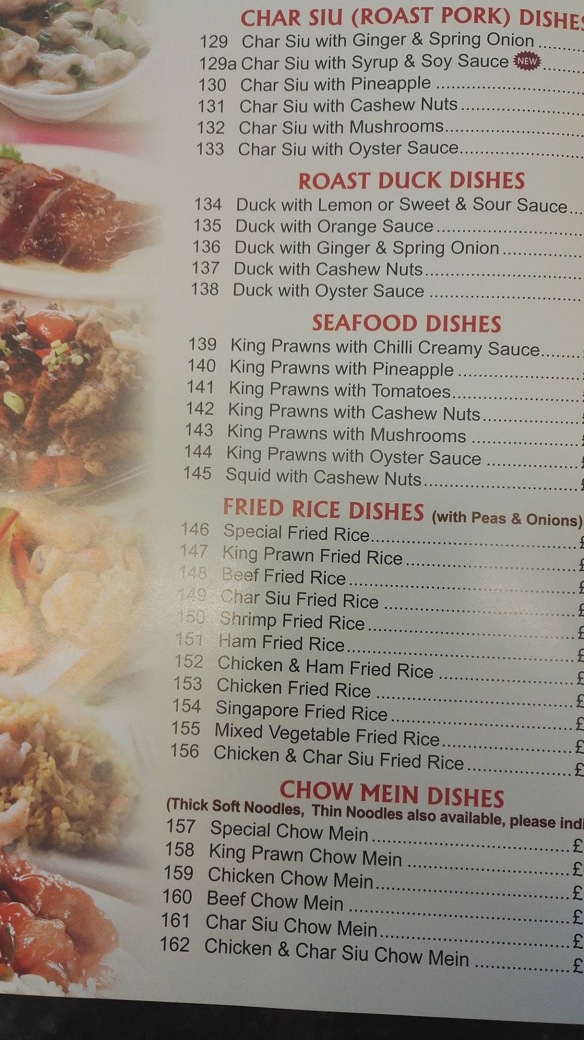 Menu at Panda Take Away restaurant, Livingston