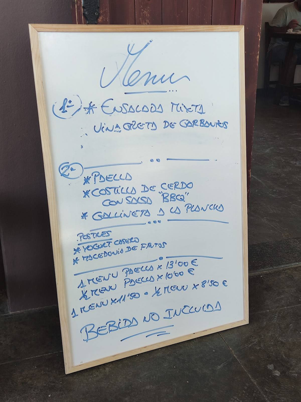 Carta de Restaurant Sa Barda, Ca Na Negreta