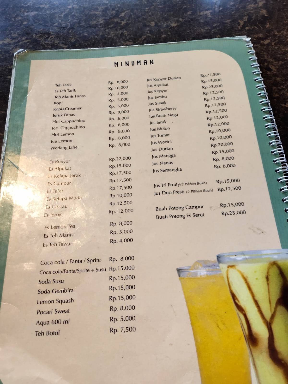 Menu at Saung Edi restaurant, Cilegon, X2PW+QCQ