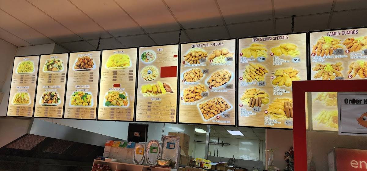 Menu at Shen’s Takeaway restaurant, Auckland, 2 Thomas Rd